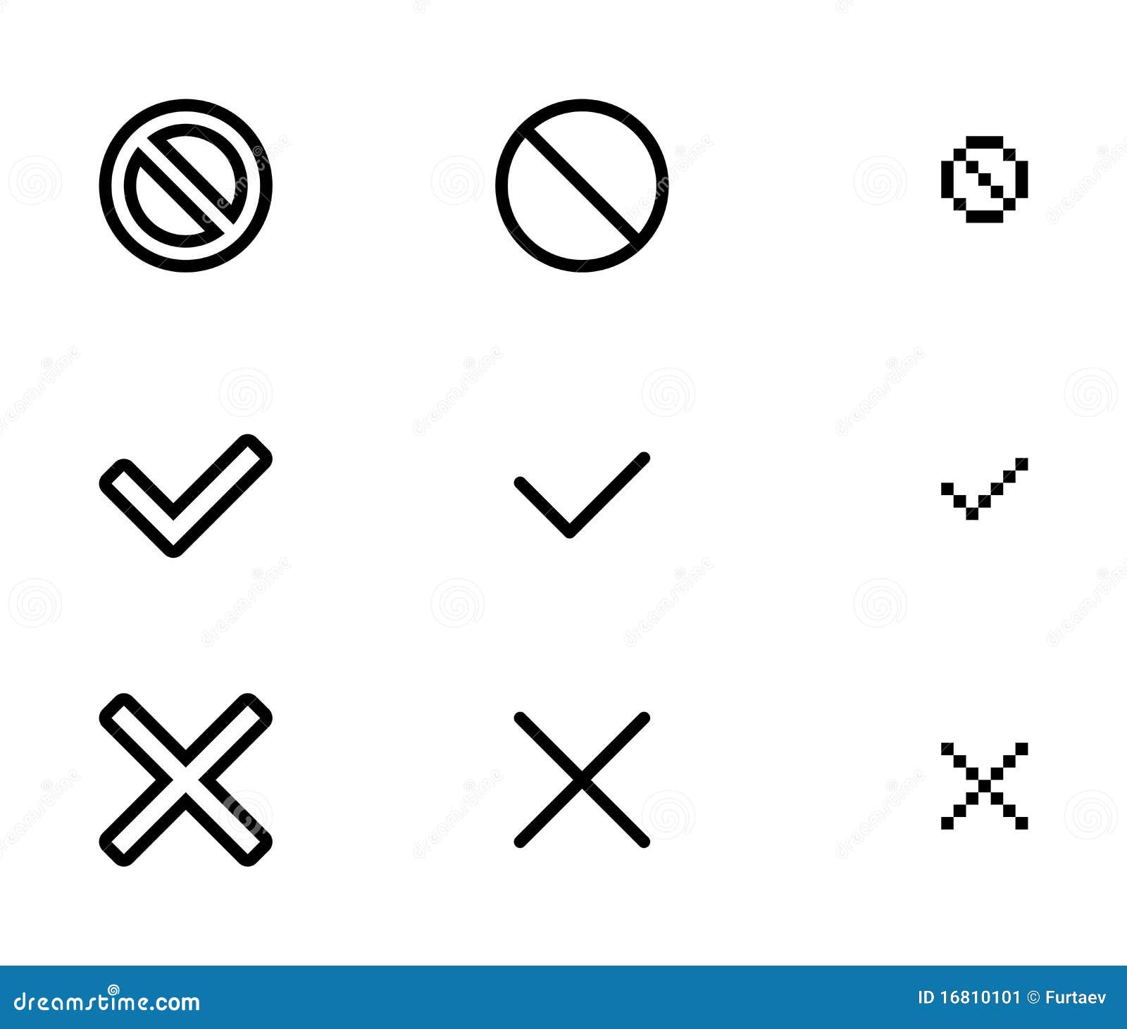 Web validation icons stock vector. Illustration of isolated - 16810101
