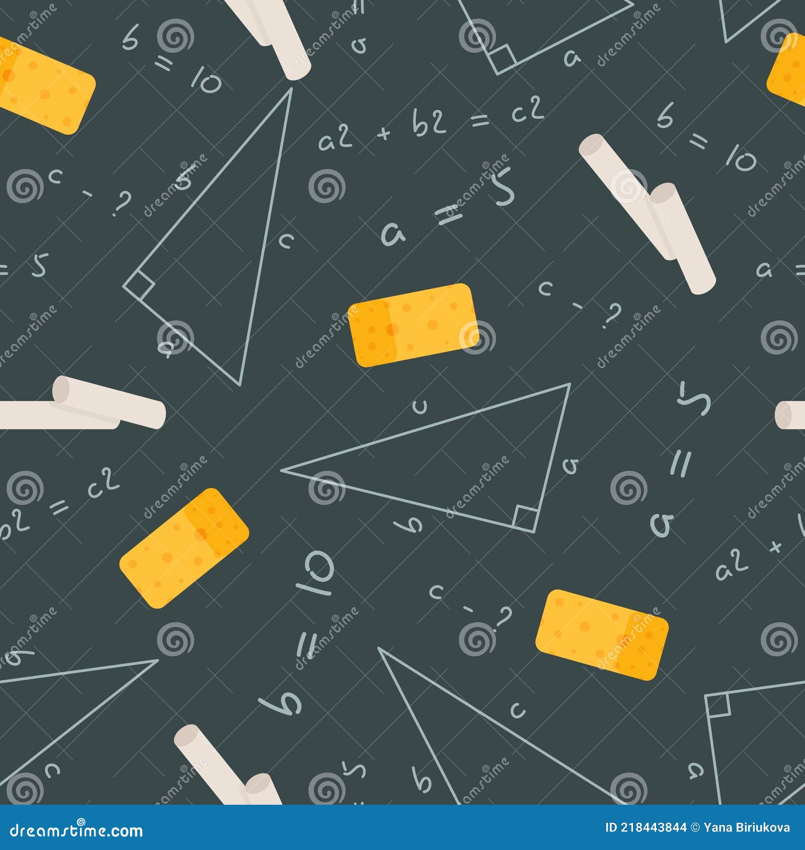 Vector Illustration of a Blackboard Pattern Painted with Chalk into ...