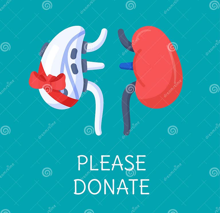 Vector Illustration of the Concept of Please Donate. Need a Kidney for ...