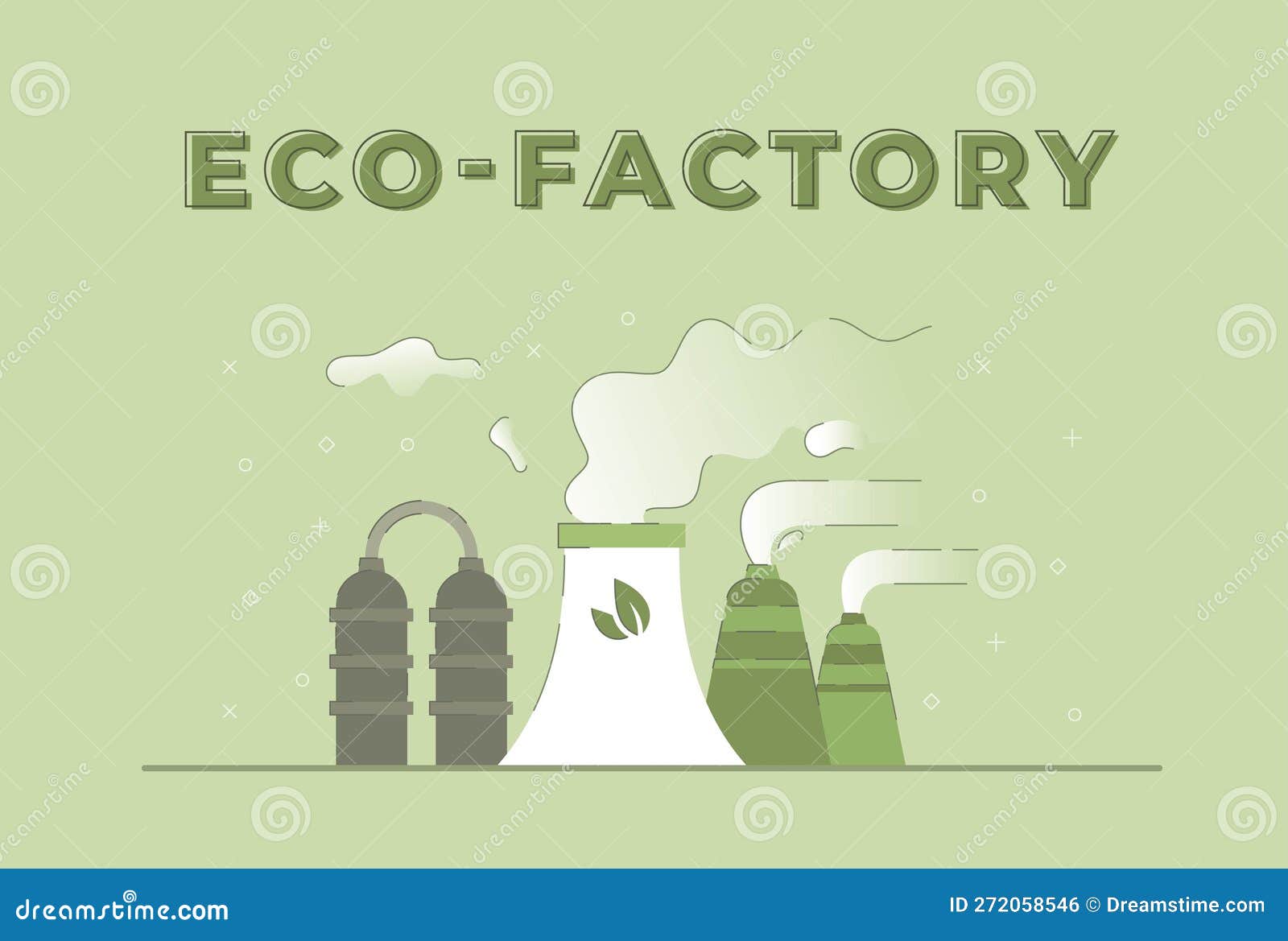 Vector Illustration of Eco-factory. the Concept of Global Issues Stock ...