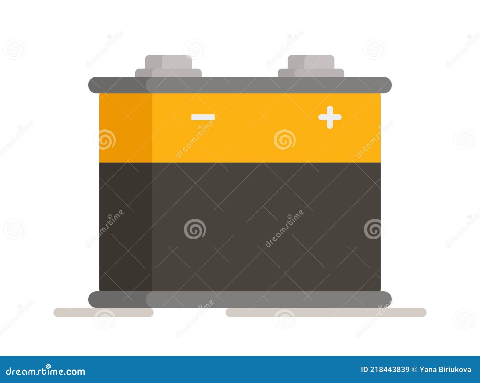 Vector Illustration Of An Insulated Large Battery On A White Background ...