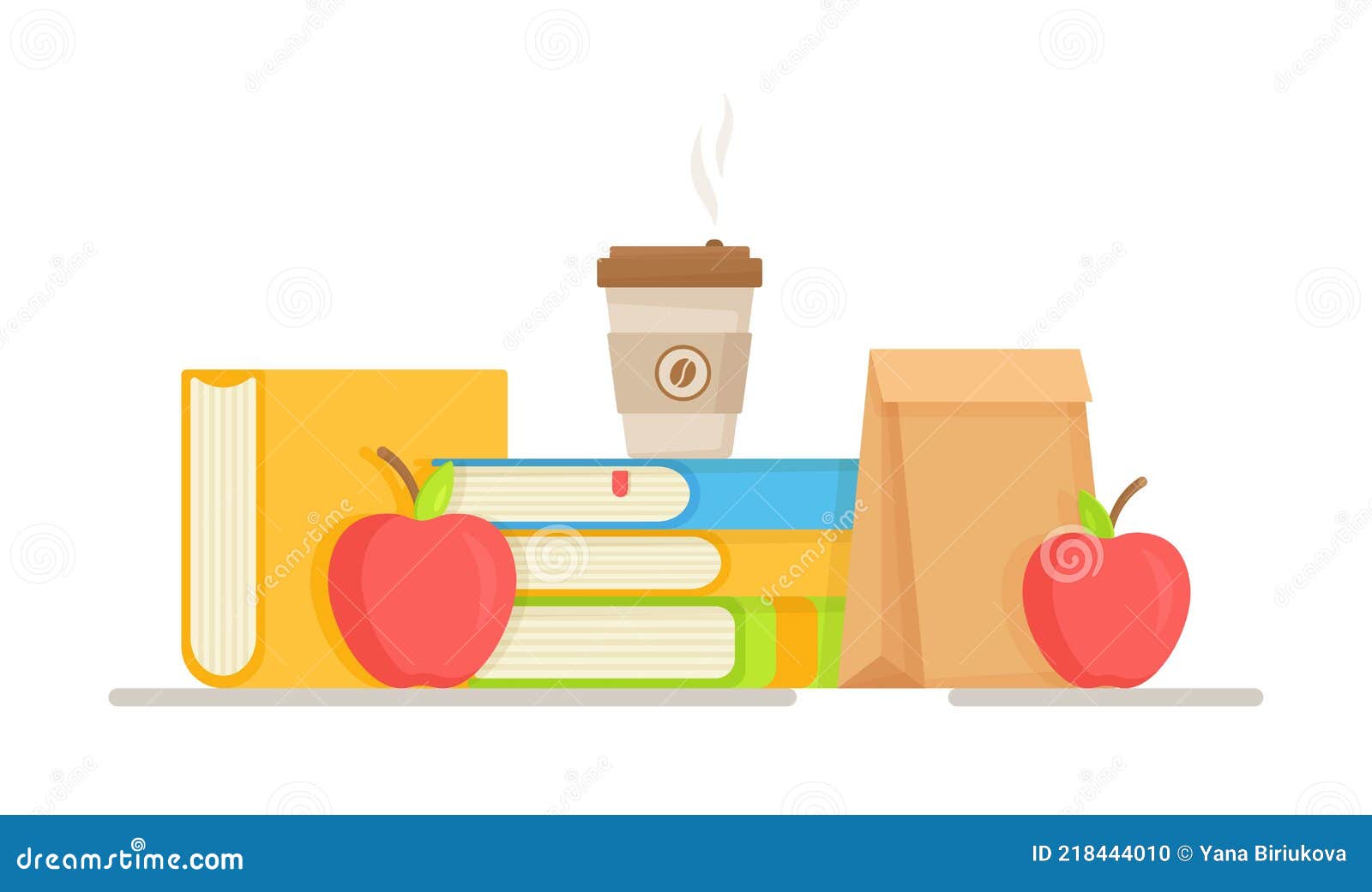 Vector Illustration Of A School Lunch. A Quick Snack At School At ...