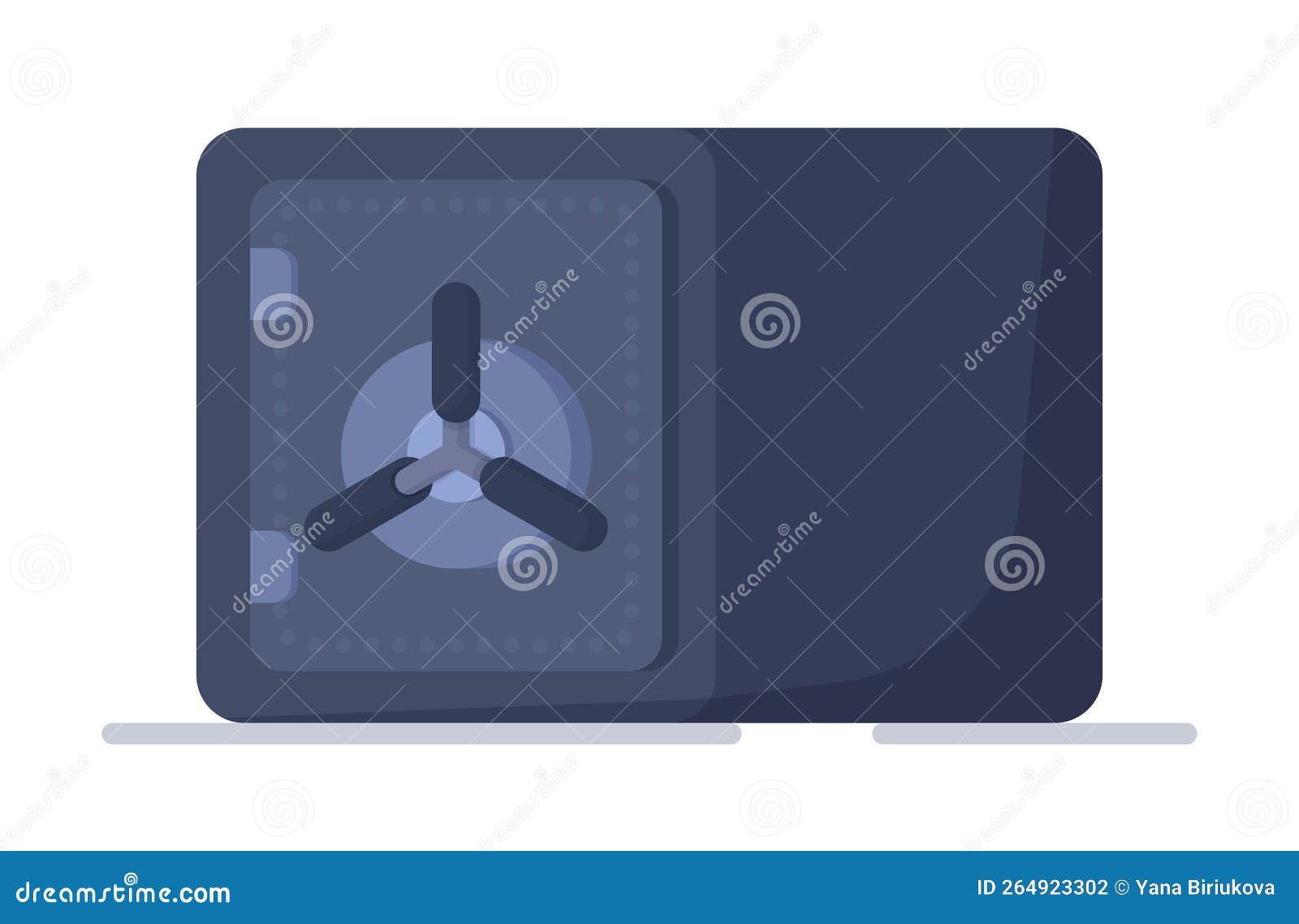 Vector Illustration of Security. a Safe with Diamonds and Gold Stock ...