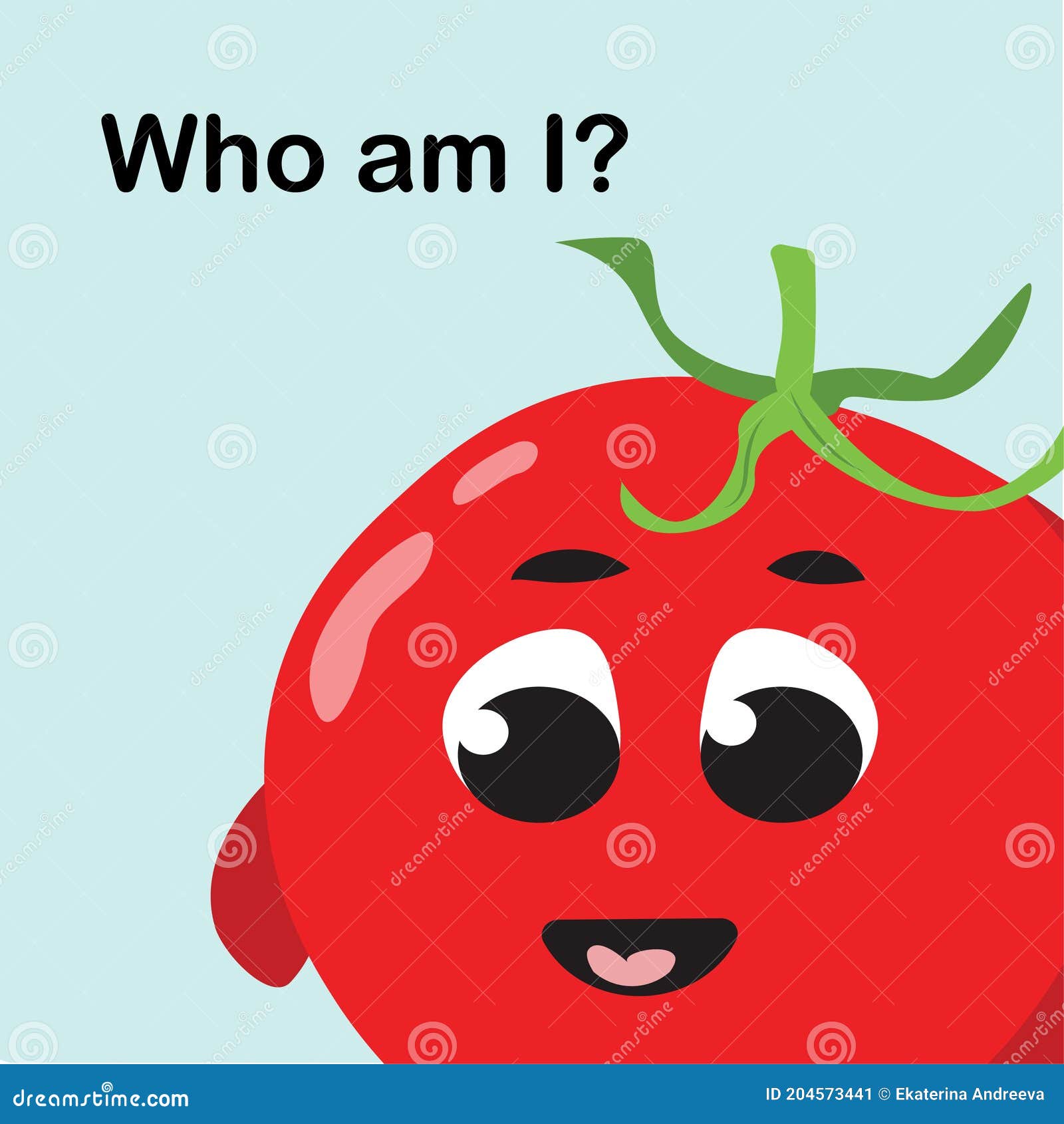 Confused tomato stock vector. Illustration of element - 204573441