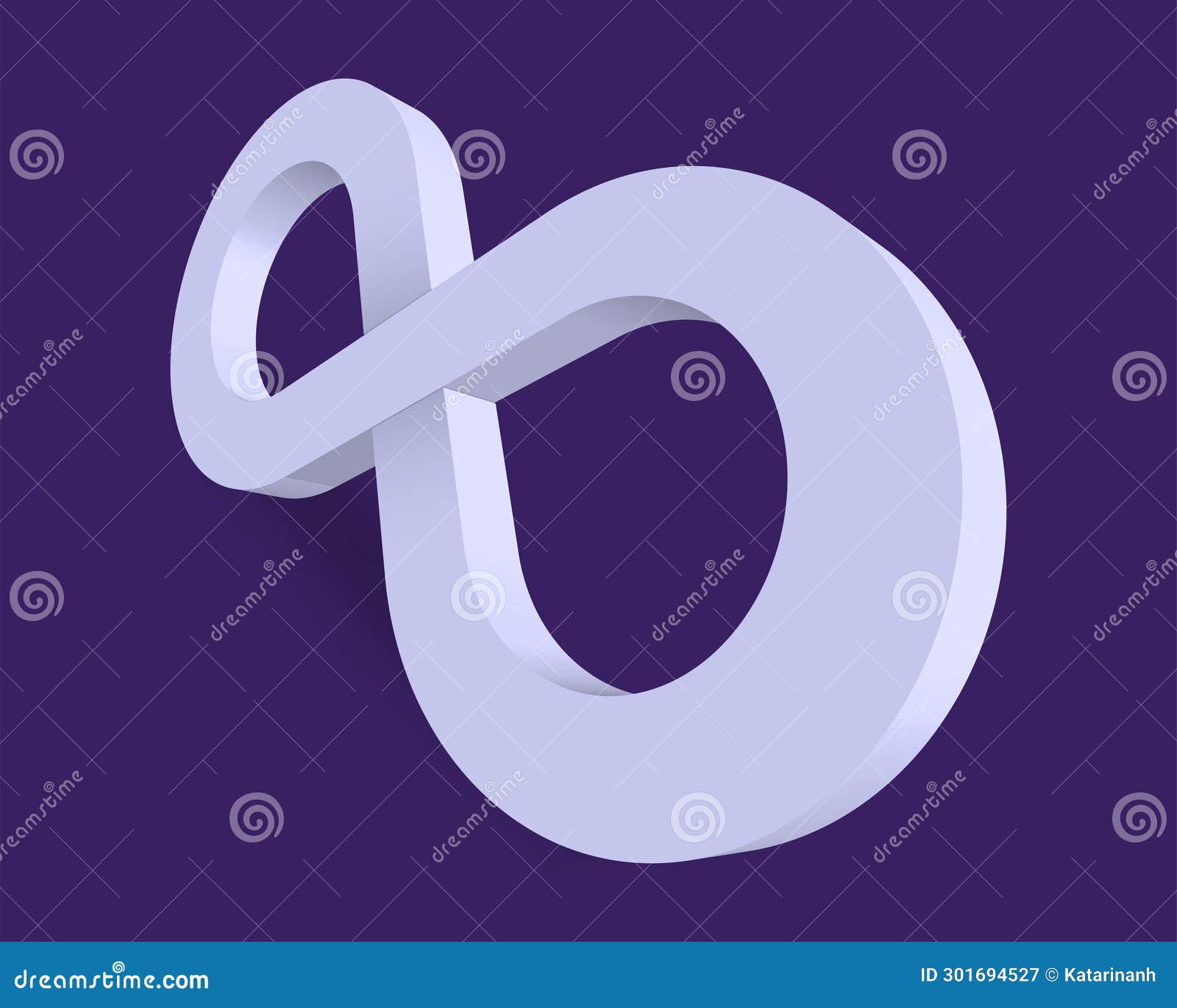 Violet Infinity Symbol Icon. Hand Drawn Watercolor Vectori Illustration ...