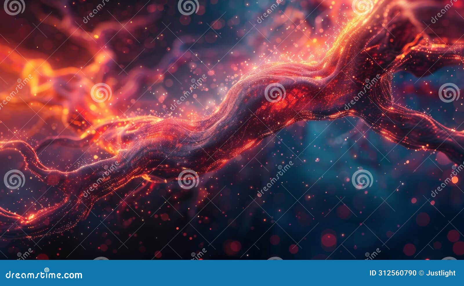 A Web of Vibrant Energy Branching Out and Intertwining Like a Complex ...