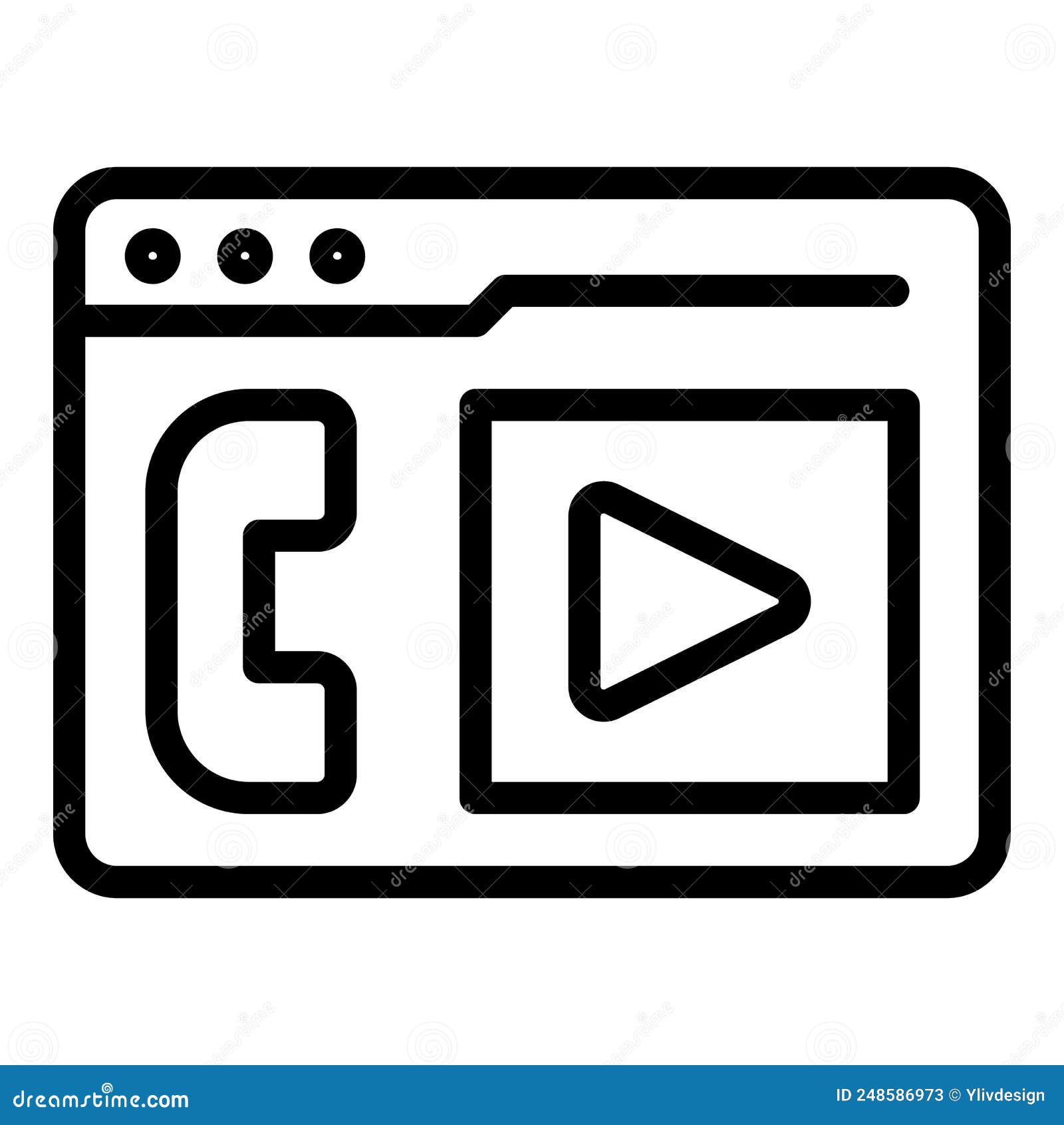 Web Video Call Icon Outline Vector. Computer Stay Stock Vector ...