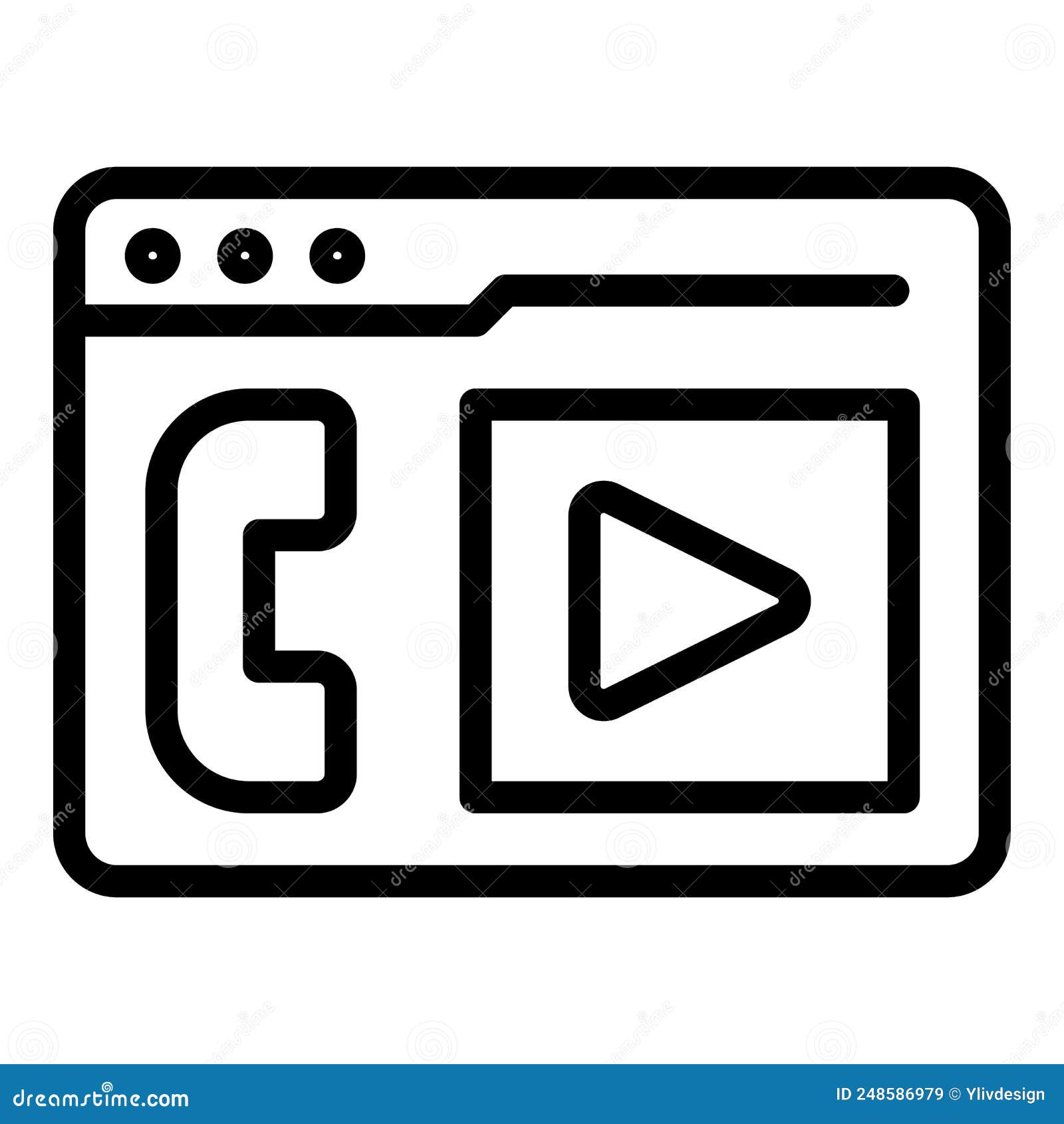 Web Video Call Icon Outline Vector. Computer Stay Stock Illustration ...