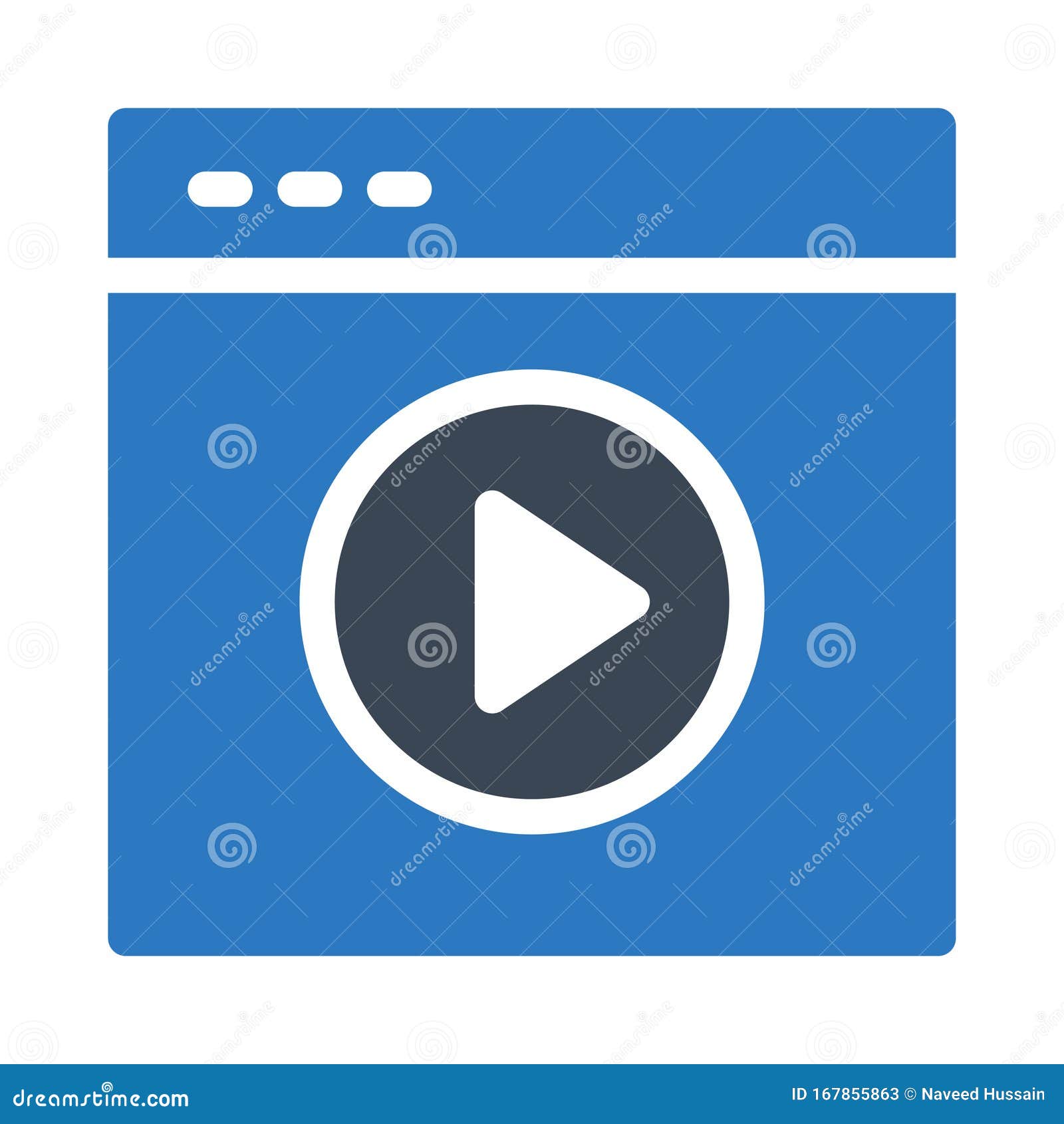 Web Video Vector Glyph Color Icon Stock Illustration - Illustration of ...