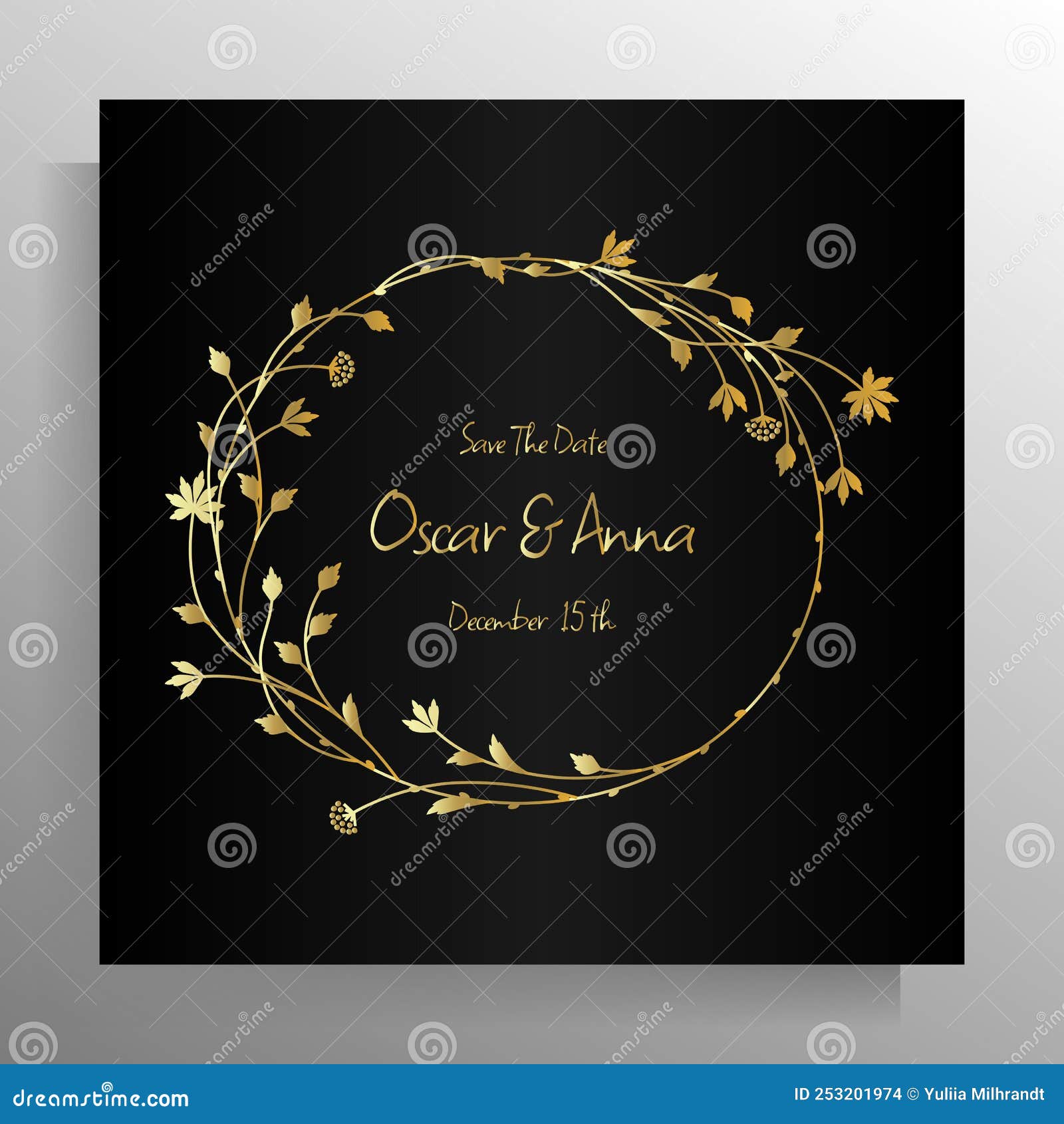 Vintage Wedding Invitation Design. Stock Illustration - Illustration of ...