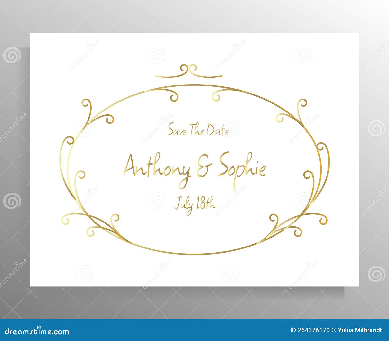 Vintage Wedding Invitation Design. Card, Poster Stock Illustration ...