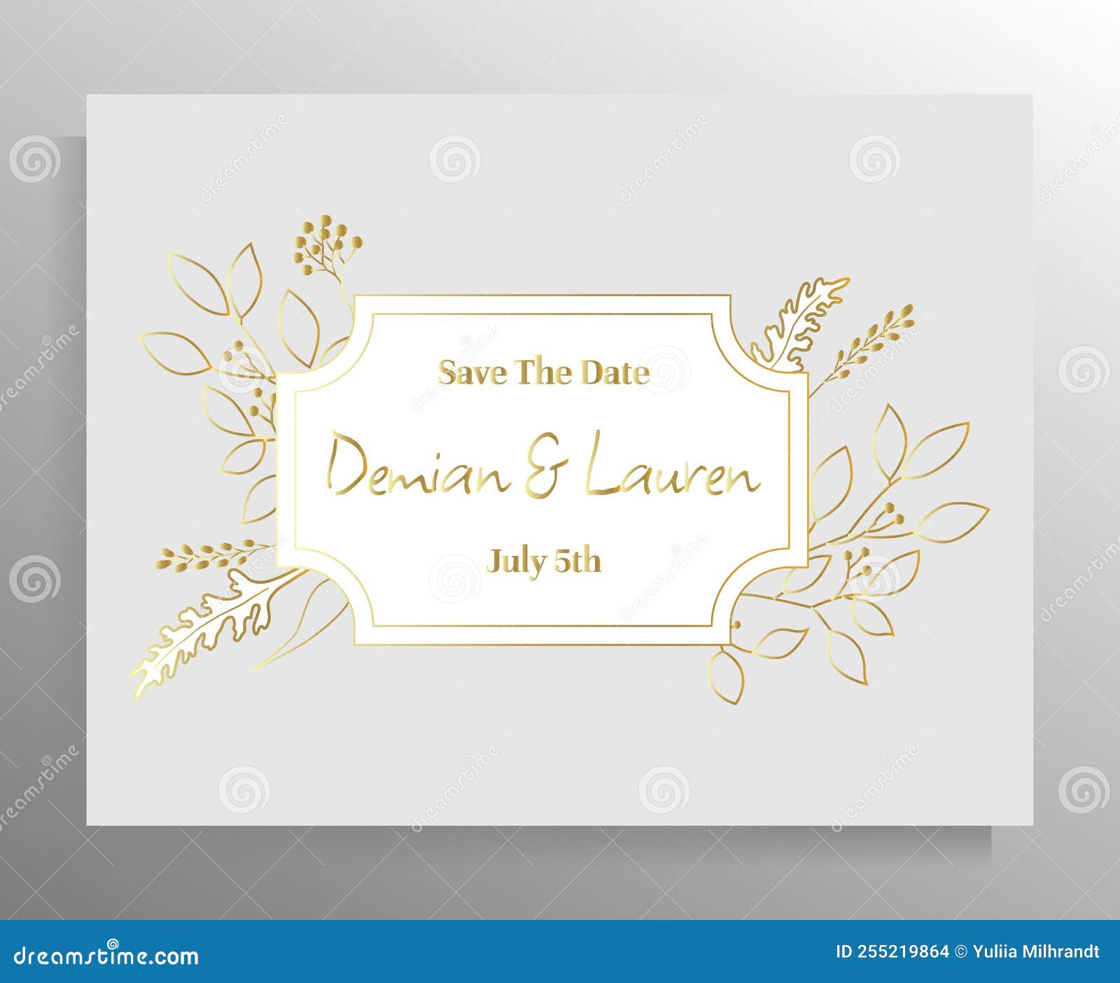 Vintage Wedding Invitation Design. Card, Poster Stock Illustration ...