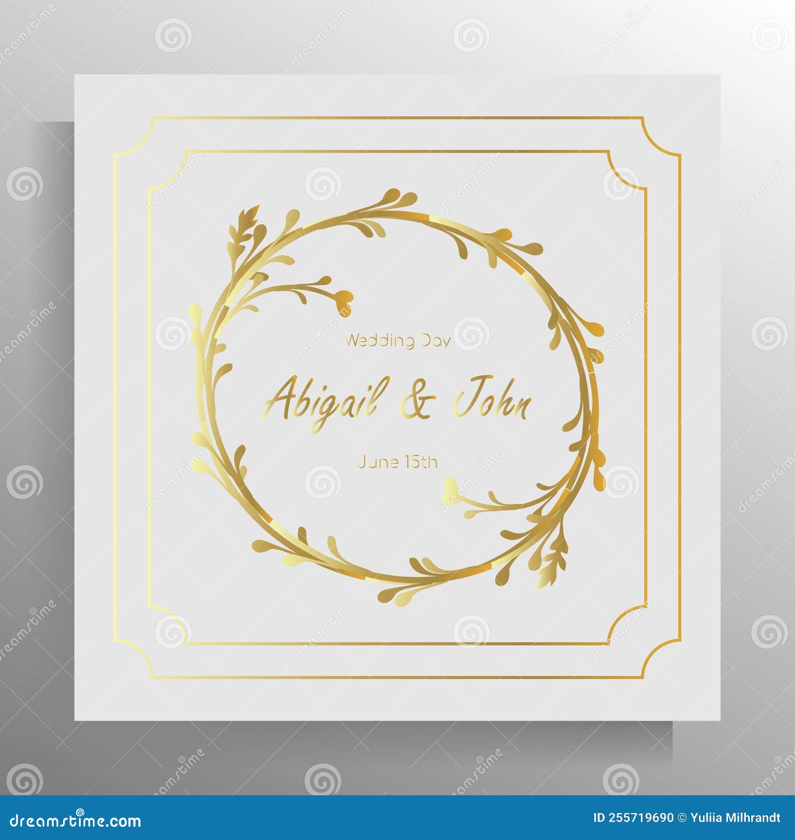 Vintage Wedding Invitation Design. Card, Poster Stock Illustration ...