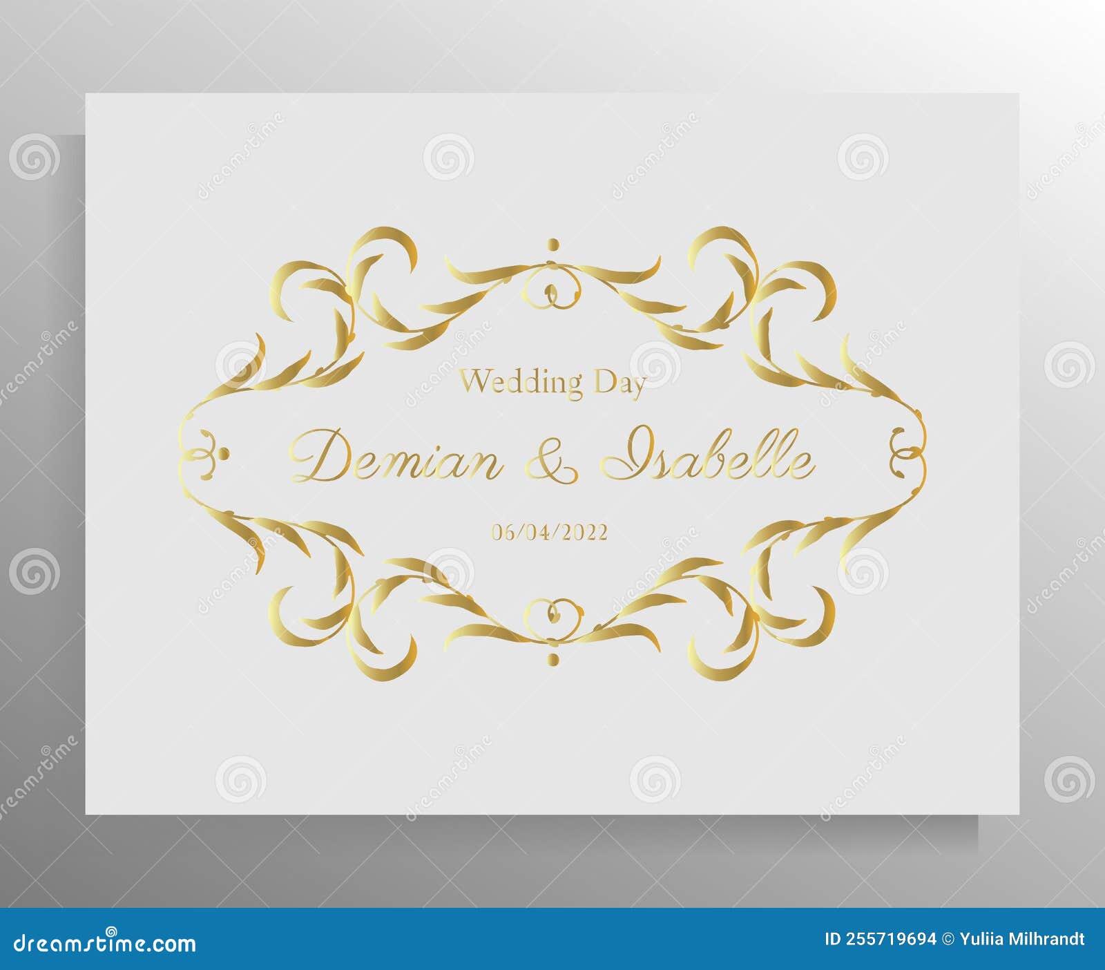 Vintage Wedding Invitation Design. Card, Poster Stock Illustration ...