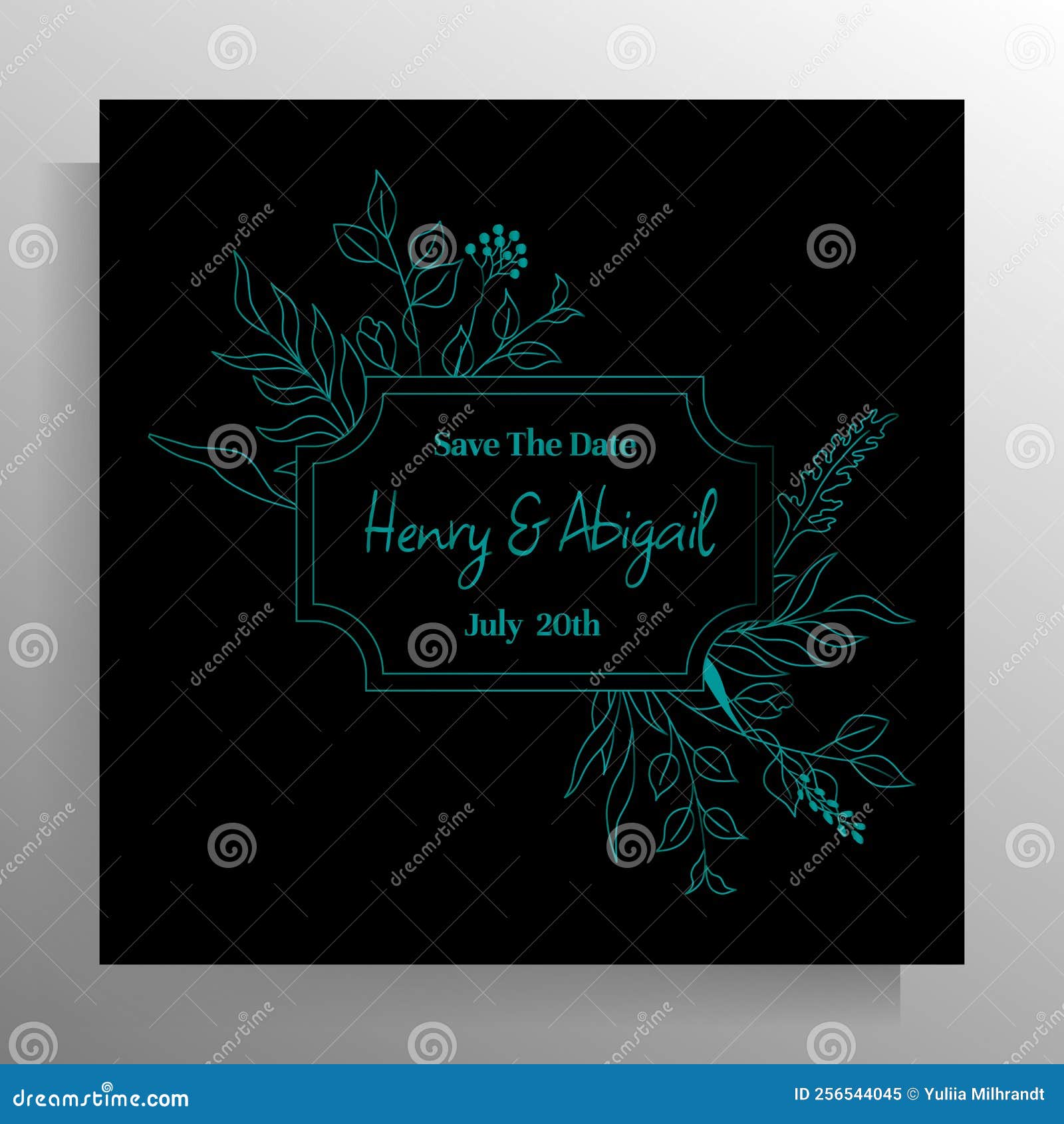 Vintage Wedding Invitation Design. Card, Poster Stock Illustration ...