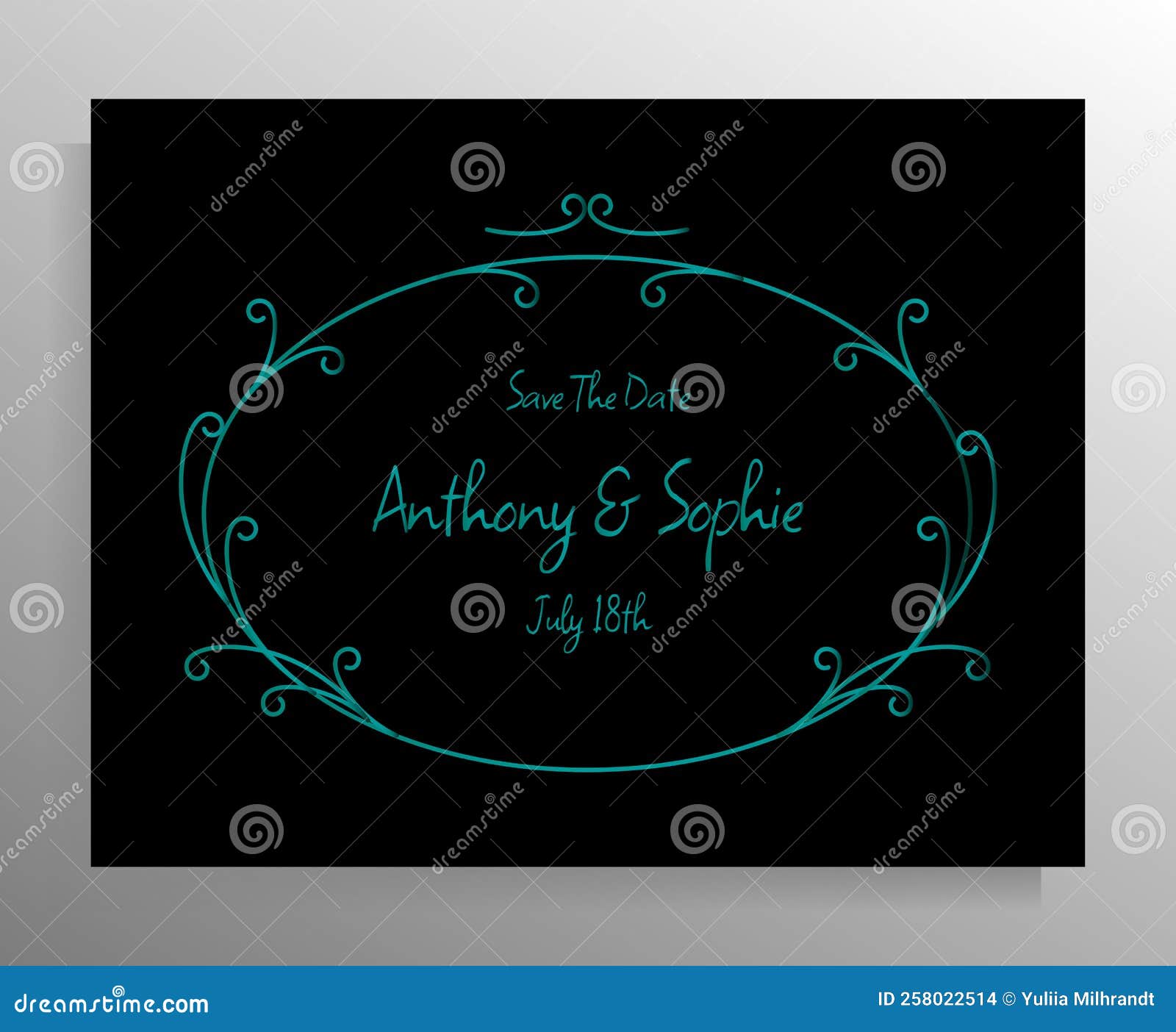 Vintage Wedding Invitation Design. Card, Poster Stock Illustration ...