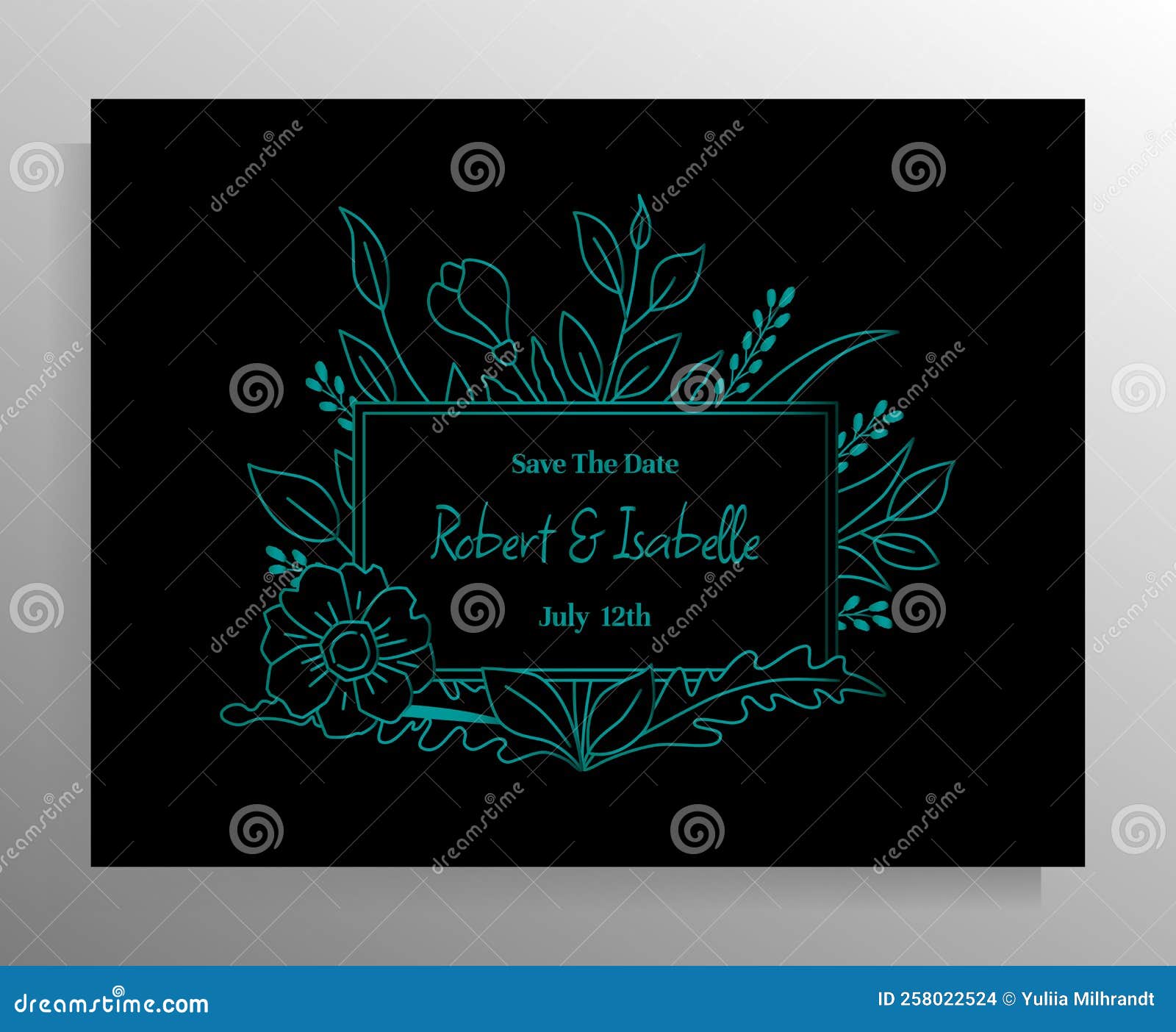 Vintage Wedding Invitation Design. Stock Illustration - Illustration of ...