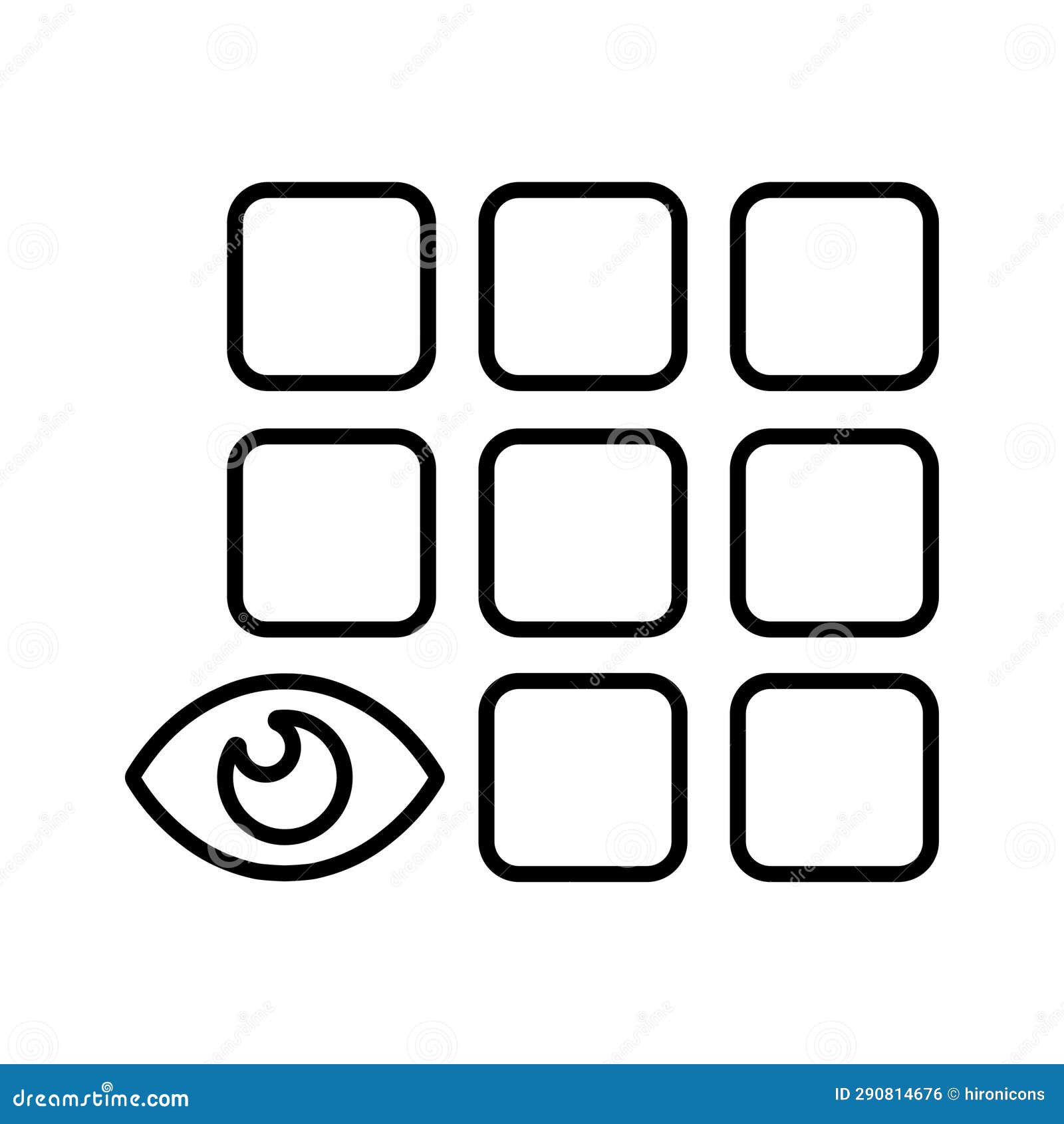 Web Visibility Icon. Line Icon, Outline Symbol Stock Illustration ...