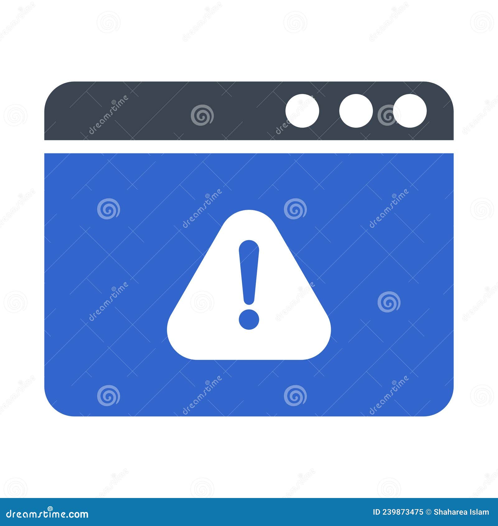 Web warning icon stock vector. Illustration of symbol - 239873475
