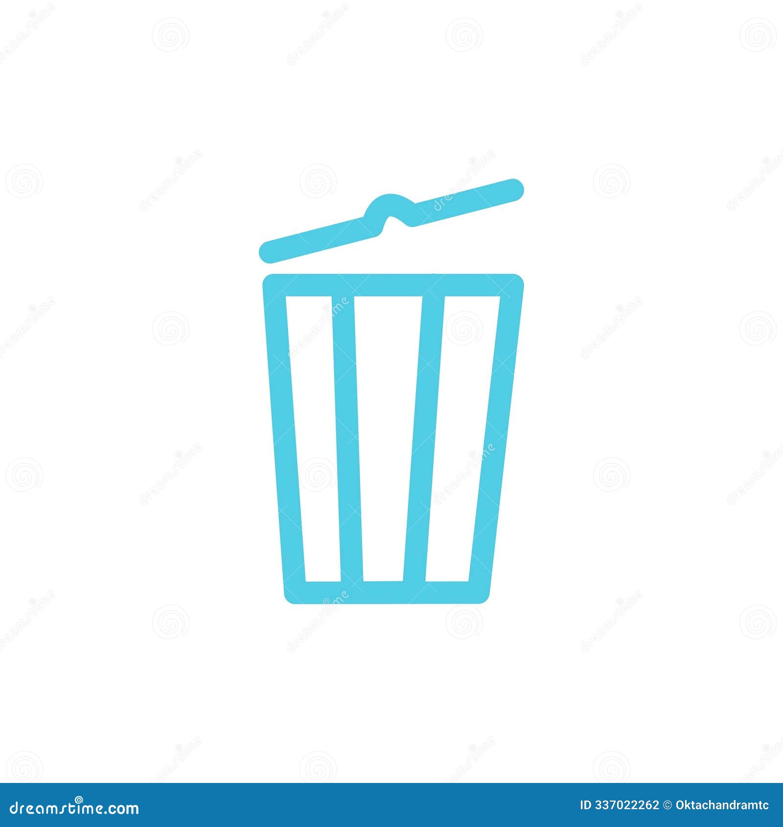 Illustration of Trash Can Icon. Trash Bin Icon Logo Design Element ...