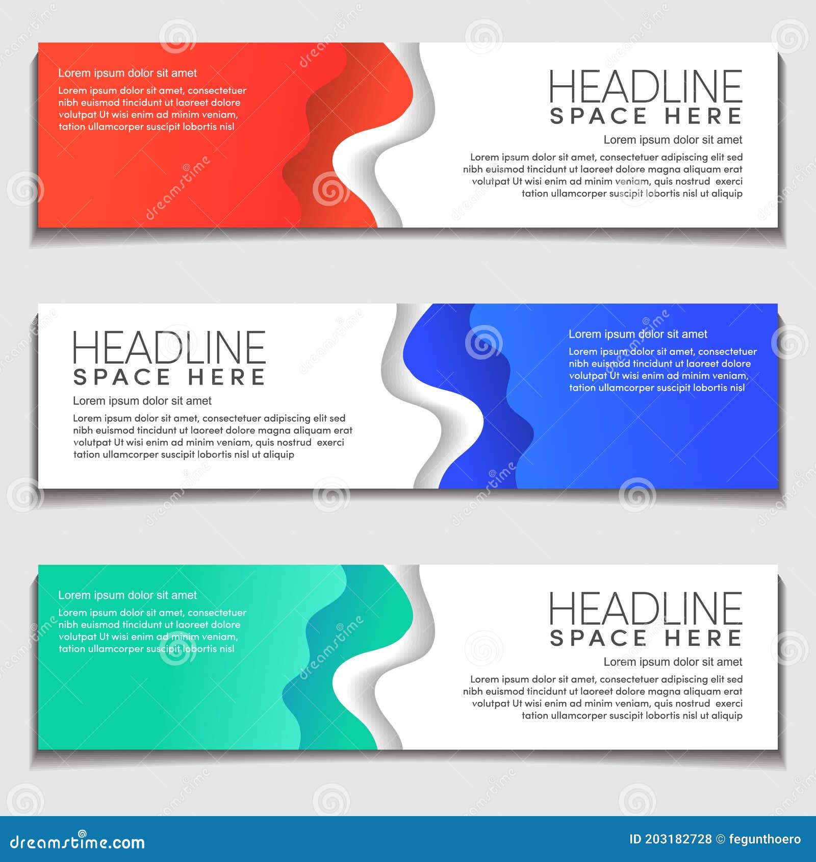 Web, Website Banner Abstract Modern Wavy, Wave Design Simple, Clean ...