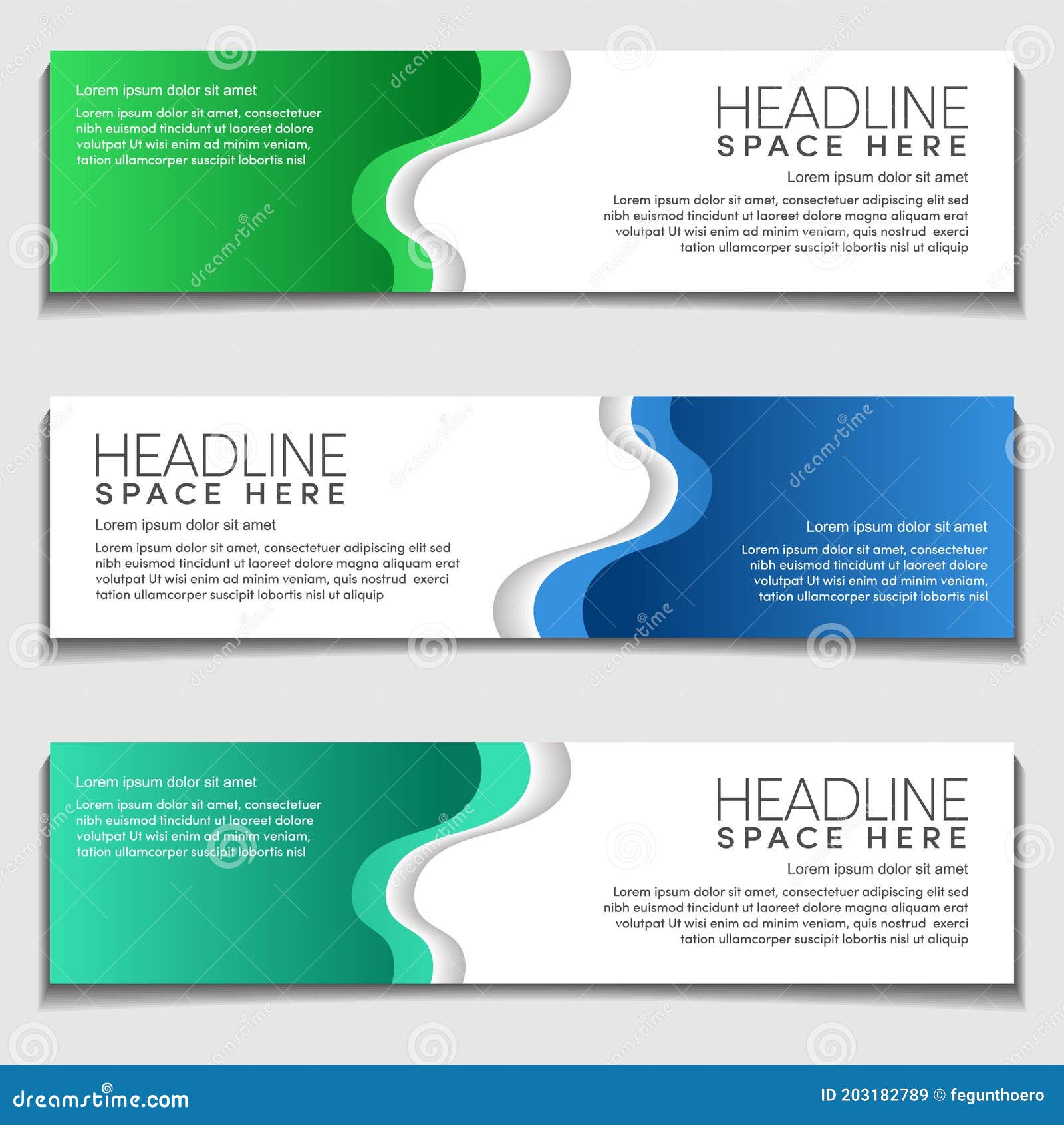 Web, Website Banner Abstract Modern Wavy, Wave Design Simple, Clean ...