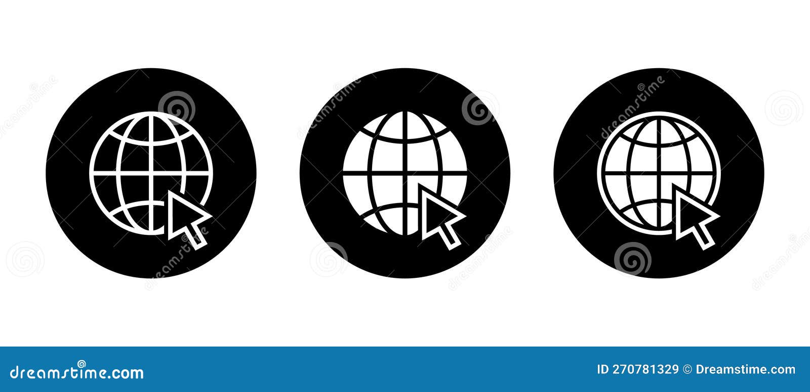 Web, Website Click Icon Set Collection Vector Stock Vector ...