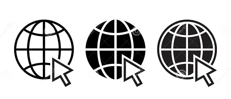 Web, Website Click Icon Set Collection Vector. Internet Sign Symbol ...