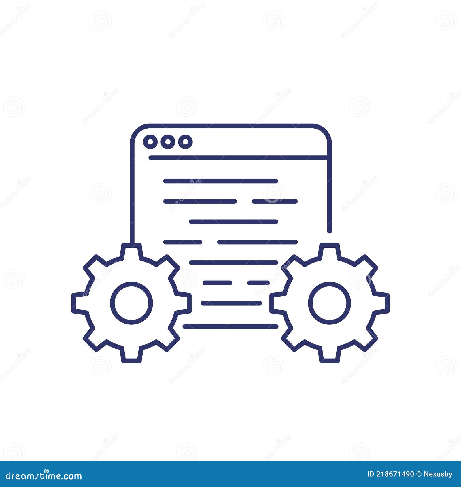 Web, Website Optimization and Seo Line Icon Stock Vector - Illustration ...