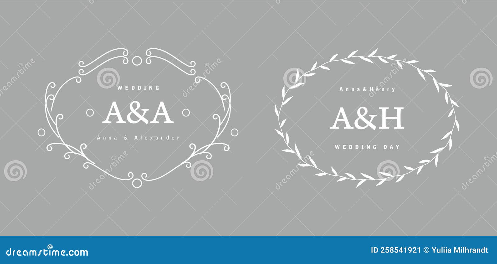 Wedding monograms stock illustration. Illustration of decoration ...