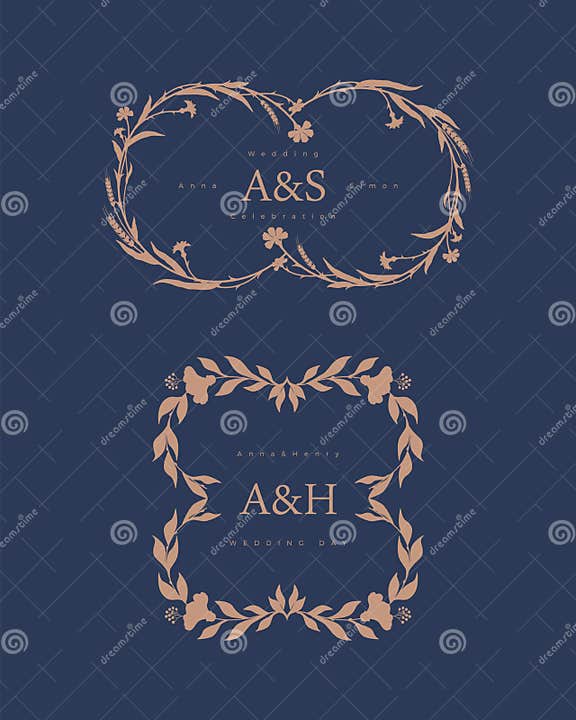 Wedding personal monogram stock illustration. Illustration of ornament ...
