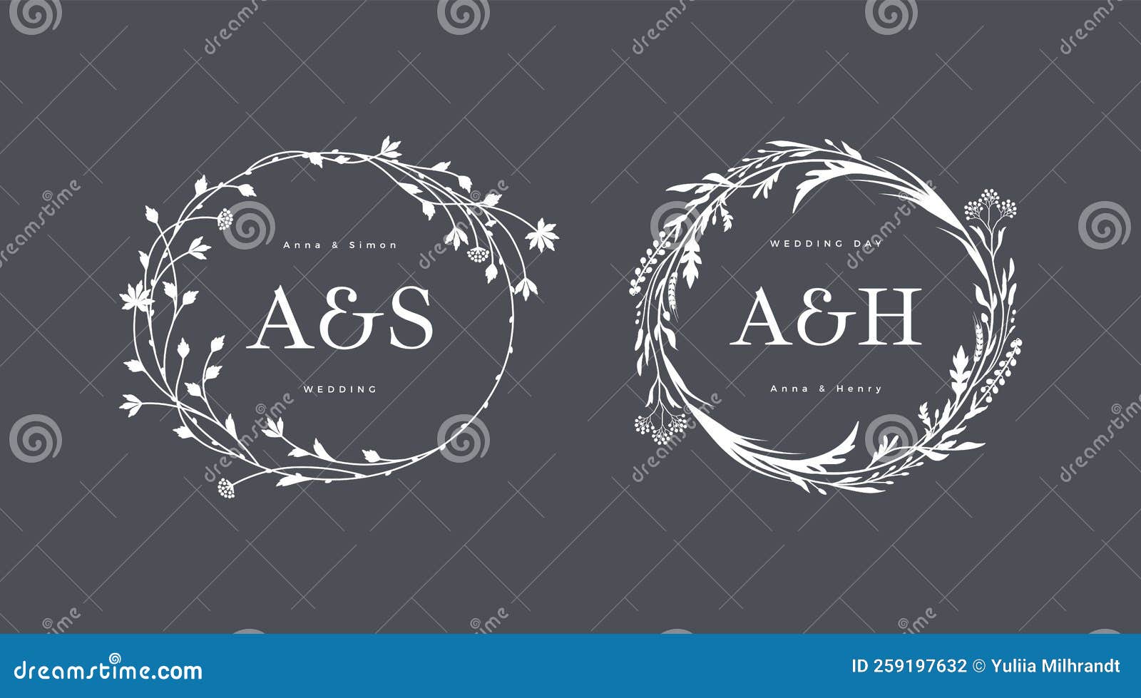 Wedding personal monogram stock illustration. Illustration of personal ...