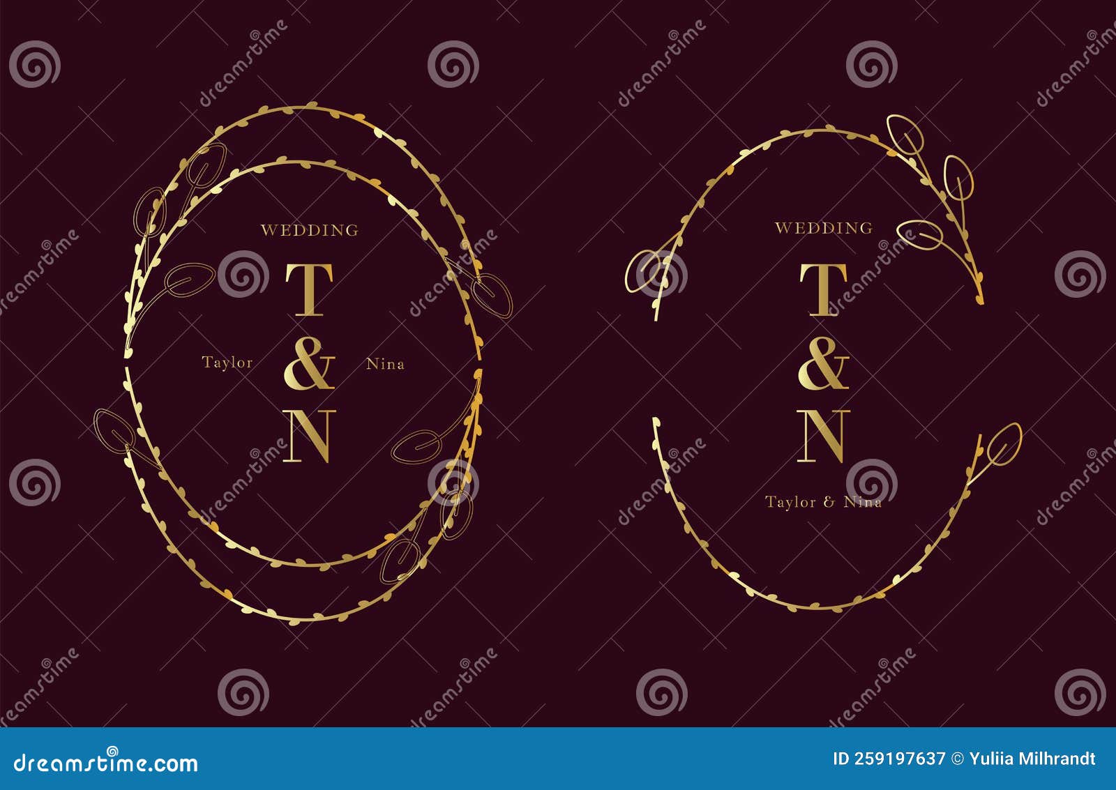 Wedding personal monogram stock illustration. Illustration of boutique ...
