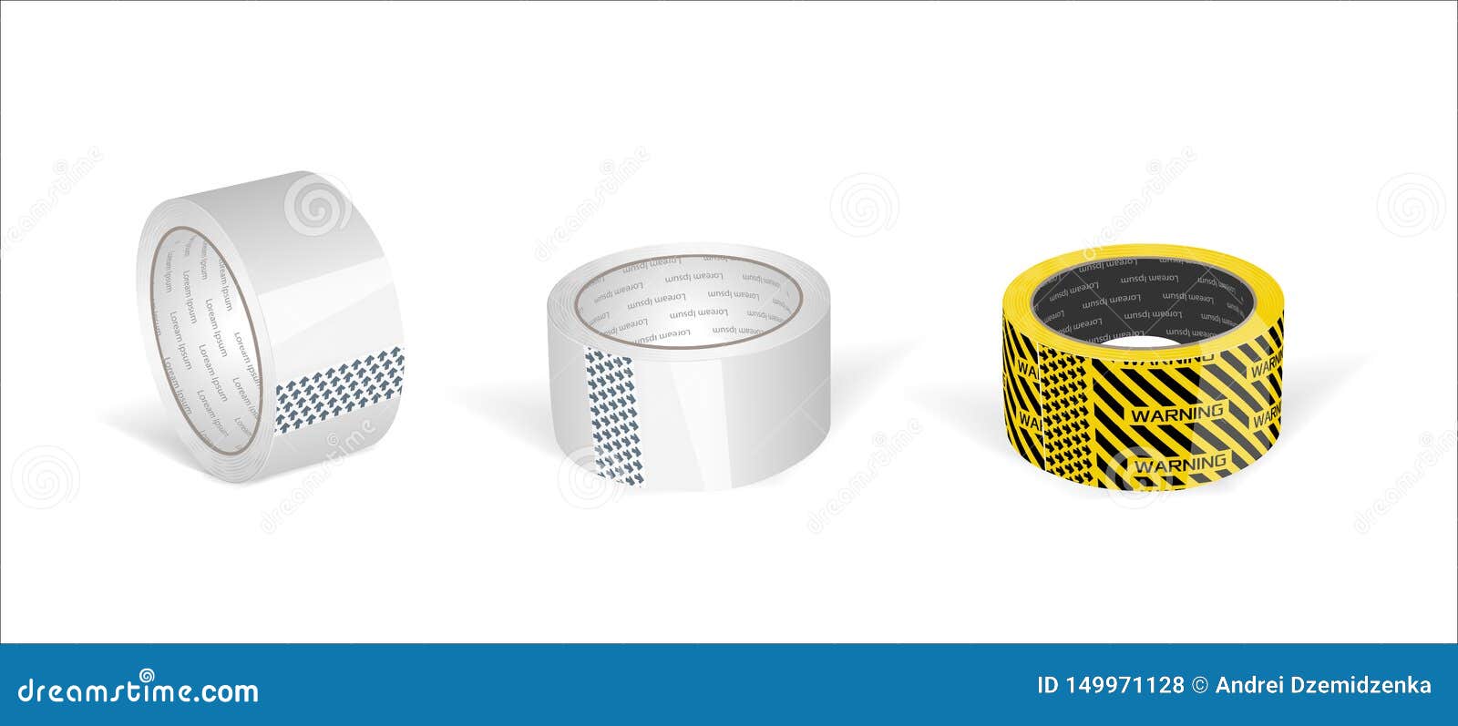 White Glossy Cello Tape Roll Stock Vector - Illustration of mock, matte ...