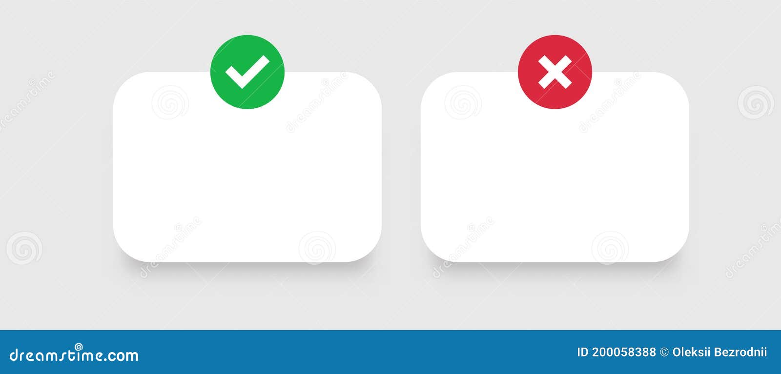 Web Windows Template. Positive Green Query and Red Negative Blank ...