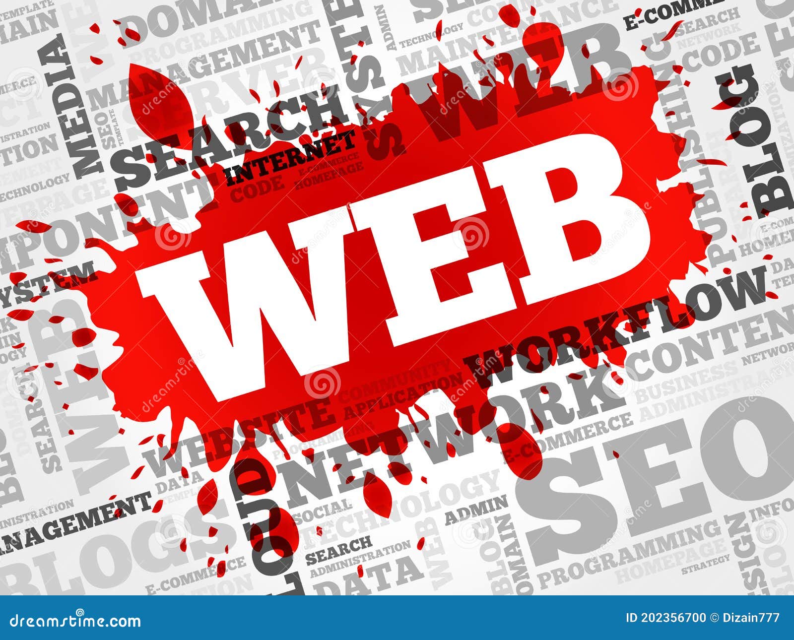 WEB word cloud stock illustration. Illustration of connect - 202356700