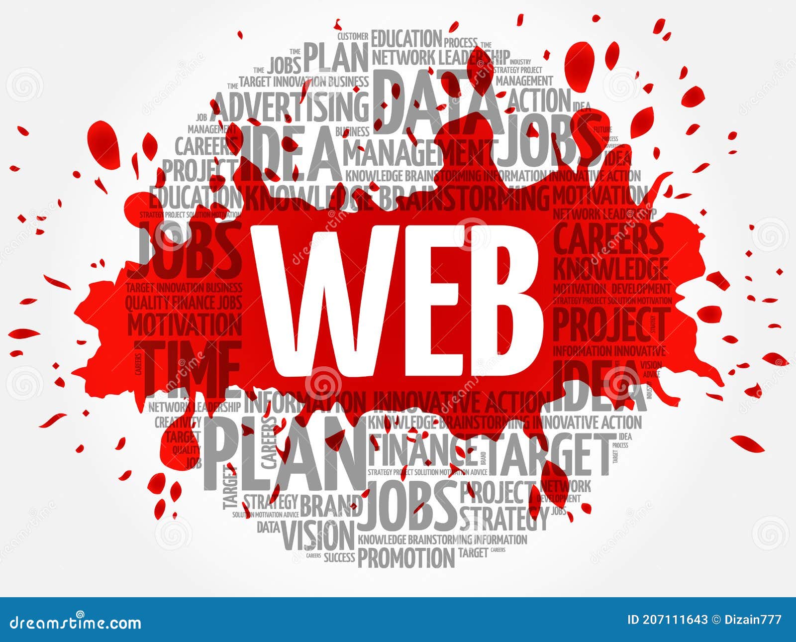 WEB word cloud stock illustration. Illustration of customer - 207111643
