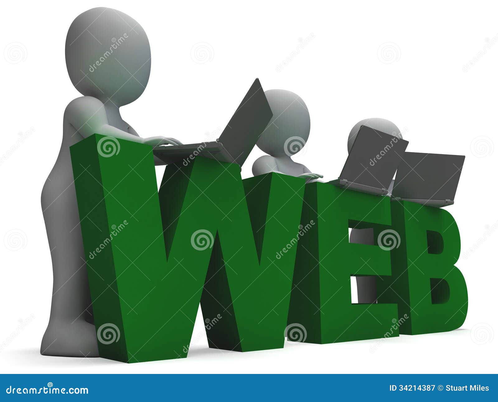 Web Word Shows World Wide Web Stock Illustration - Illustration of wide ...