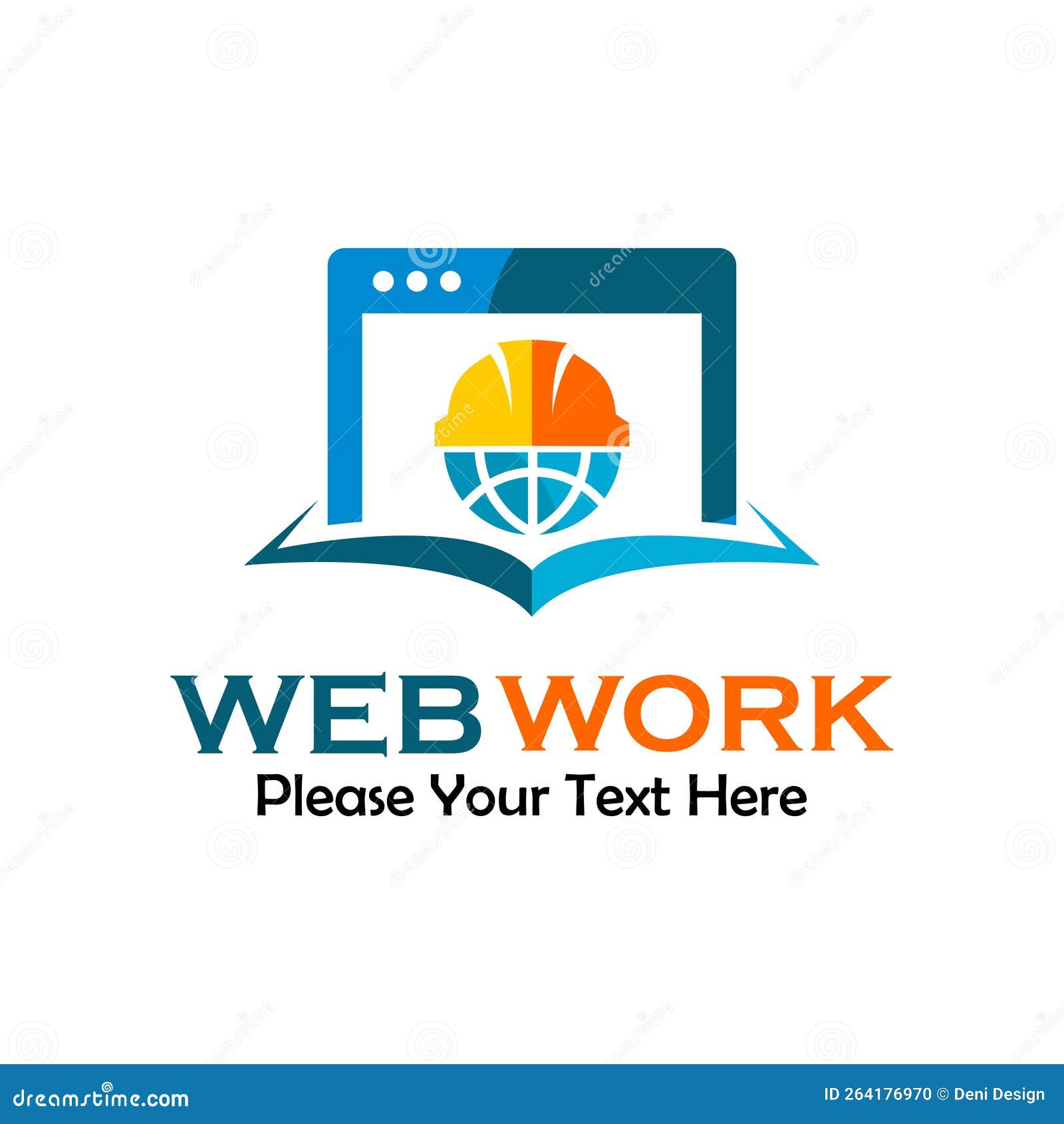 Web work logo template stock vector. Illustration of document - 264176970