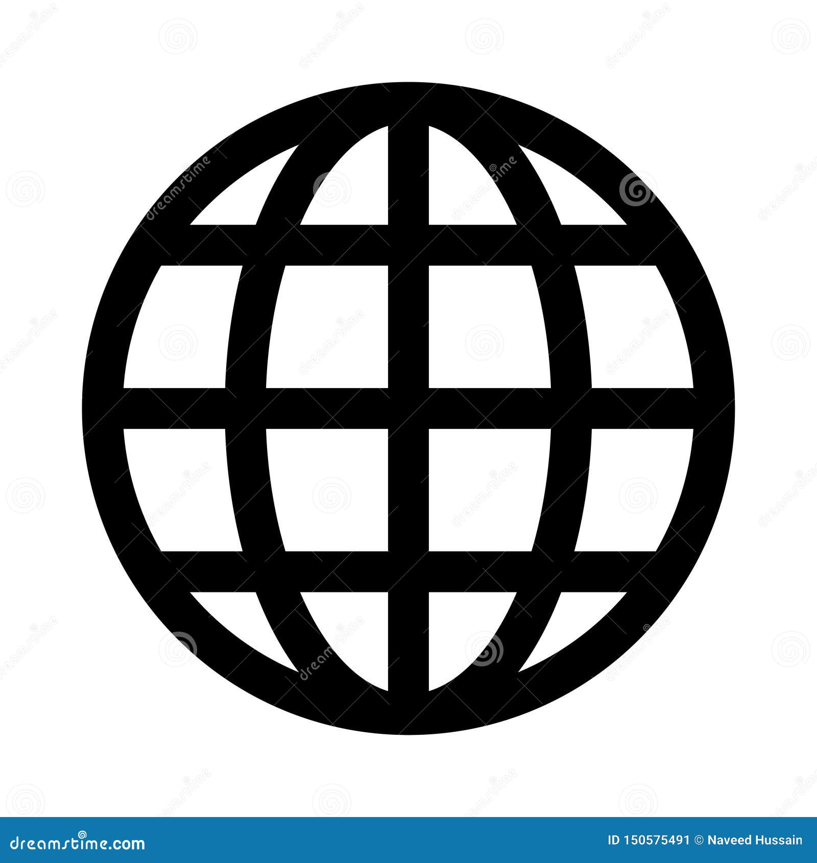 World Thin Line Vector Icon Stock Vector - Illustration of website ...
