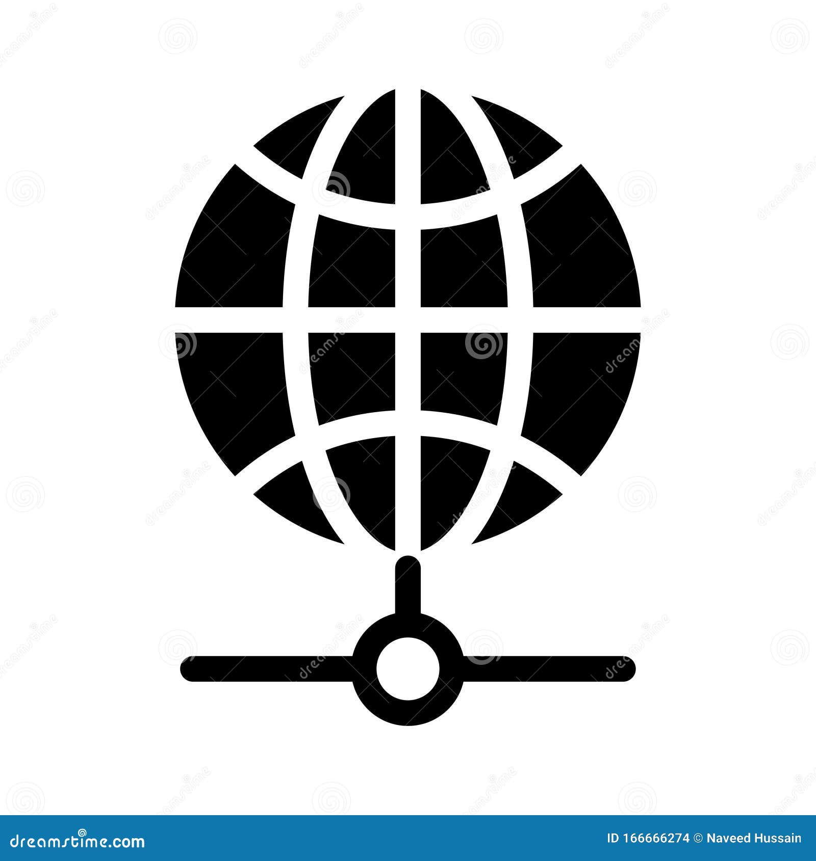 World Network Vector Glyph Flat Icon Stock Illustration - Illustration ...