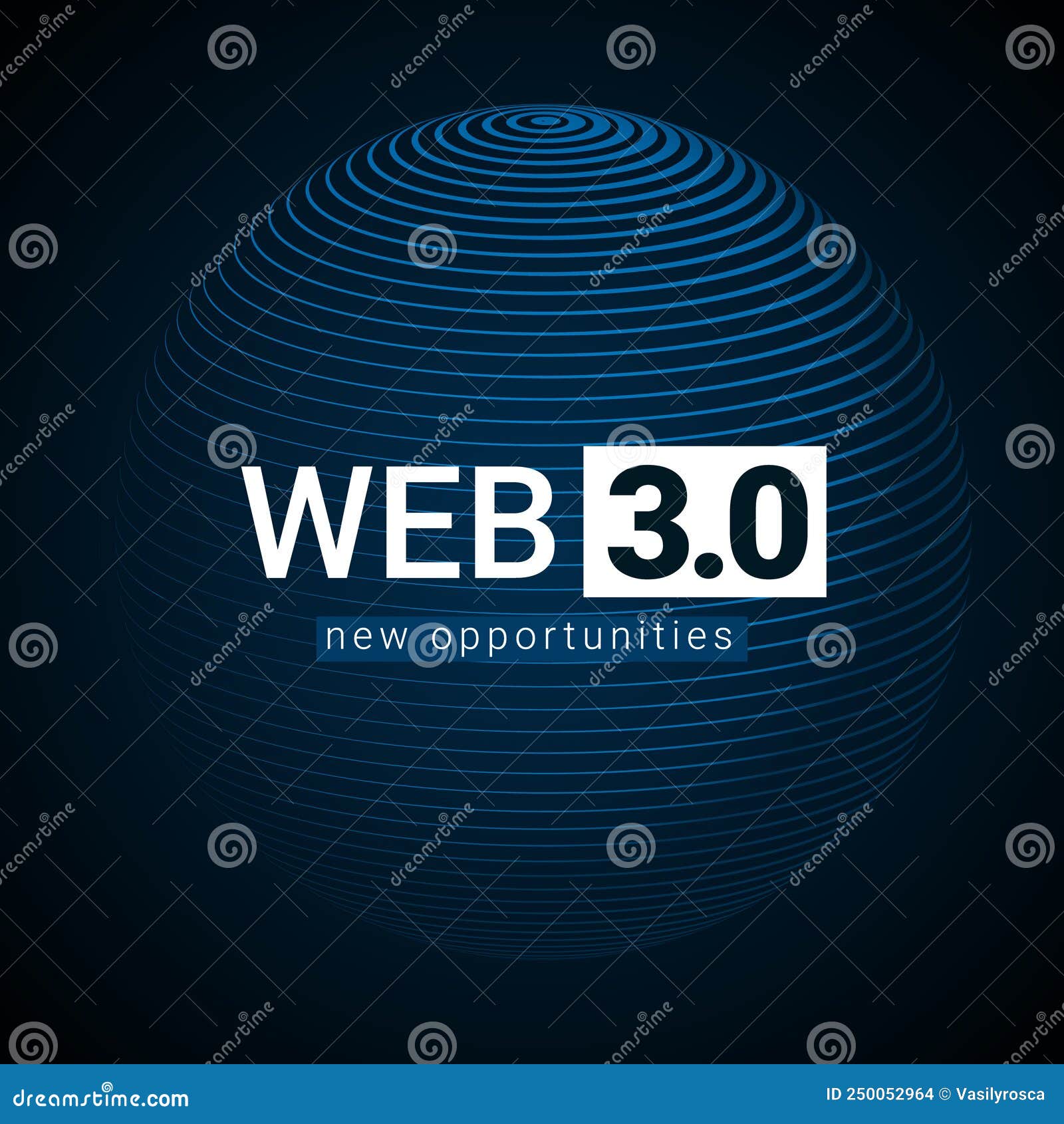 Web3 Background. Blue Dark Wallpaper With Connected World Wide Web ...