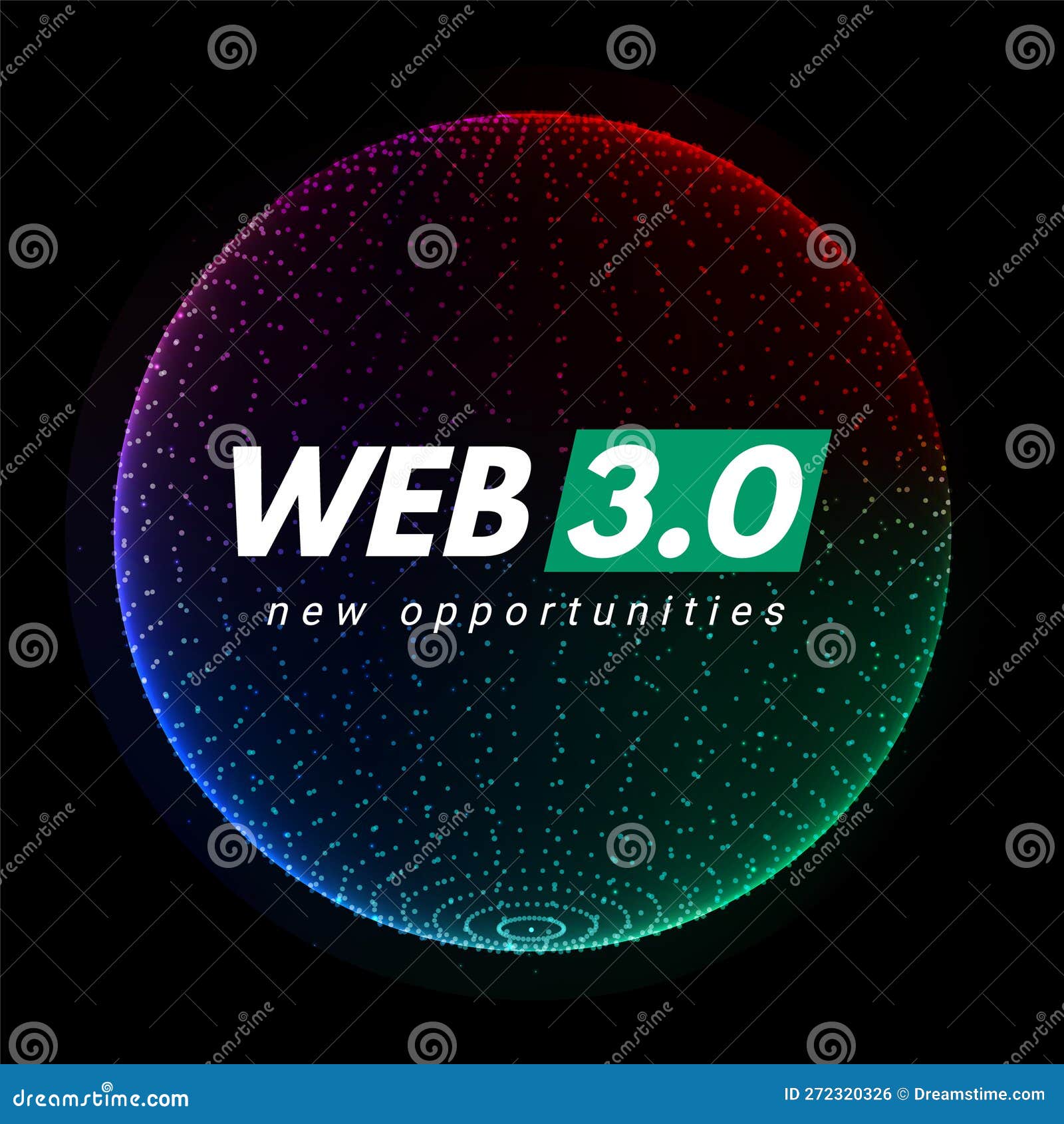 Web 3 World Technology Digital Background. Web3 Planet Future Internet ...