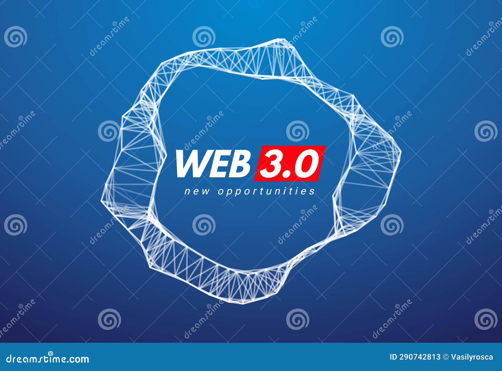 Web 3 World Technology Digital Background. Web3 Planet Future Internet ...