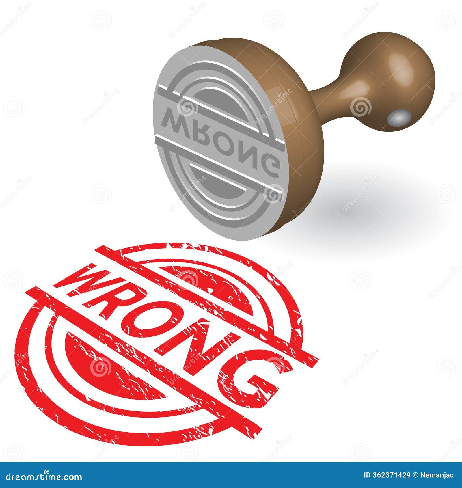 Wrong Rubber Stamp Royalty-Free Stock Photo | CartoonDealer.com #84832215
