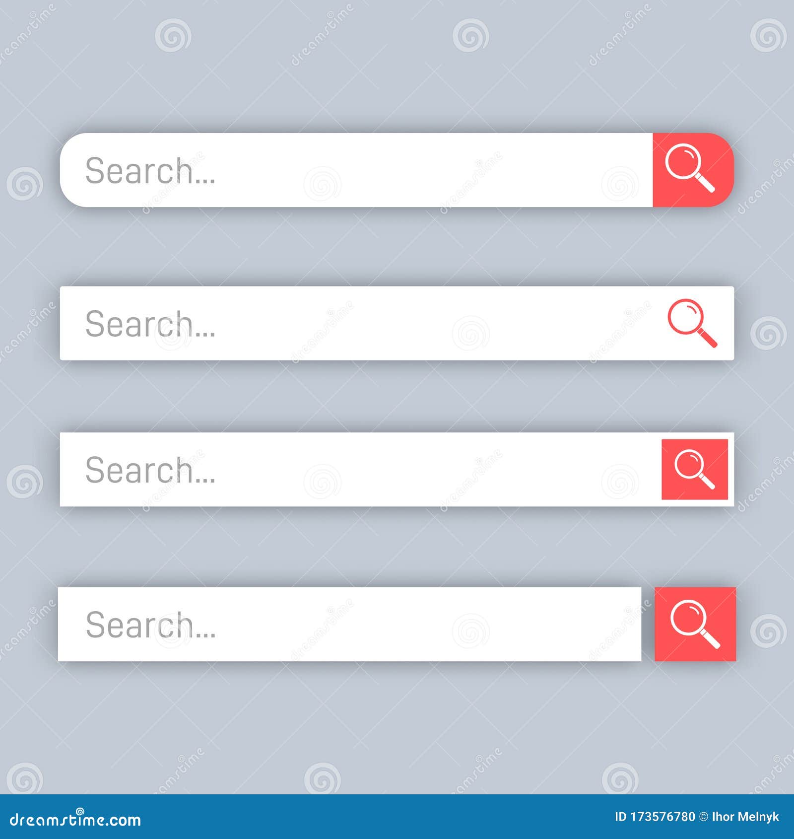 Search bar set stock vector. Illustration of click, information - 173576780