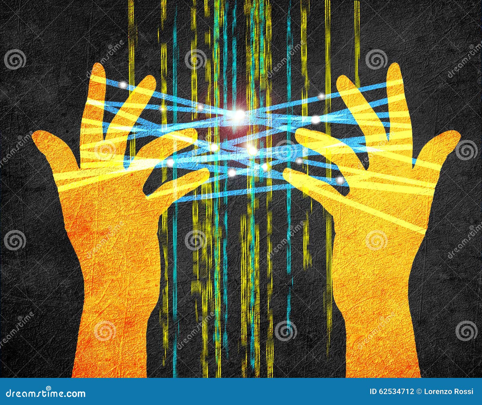 Web is in your hands stock illustration. Illustration of cyberspace ...