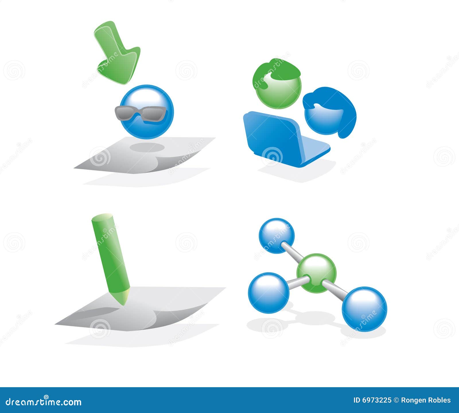 Web2.0 icons stock vector. Illustration of personal, letter - 6973225