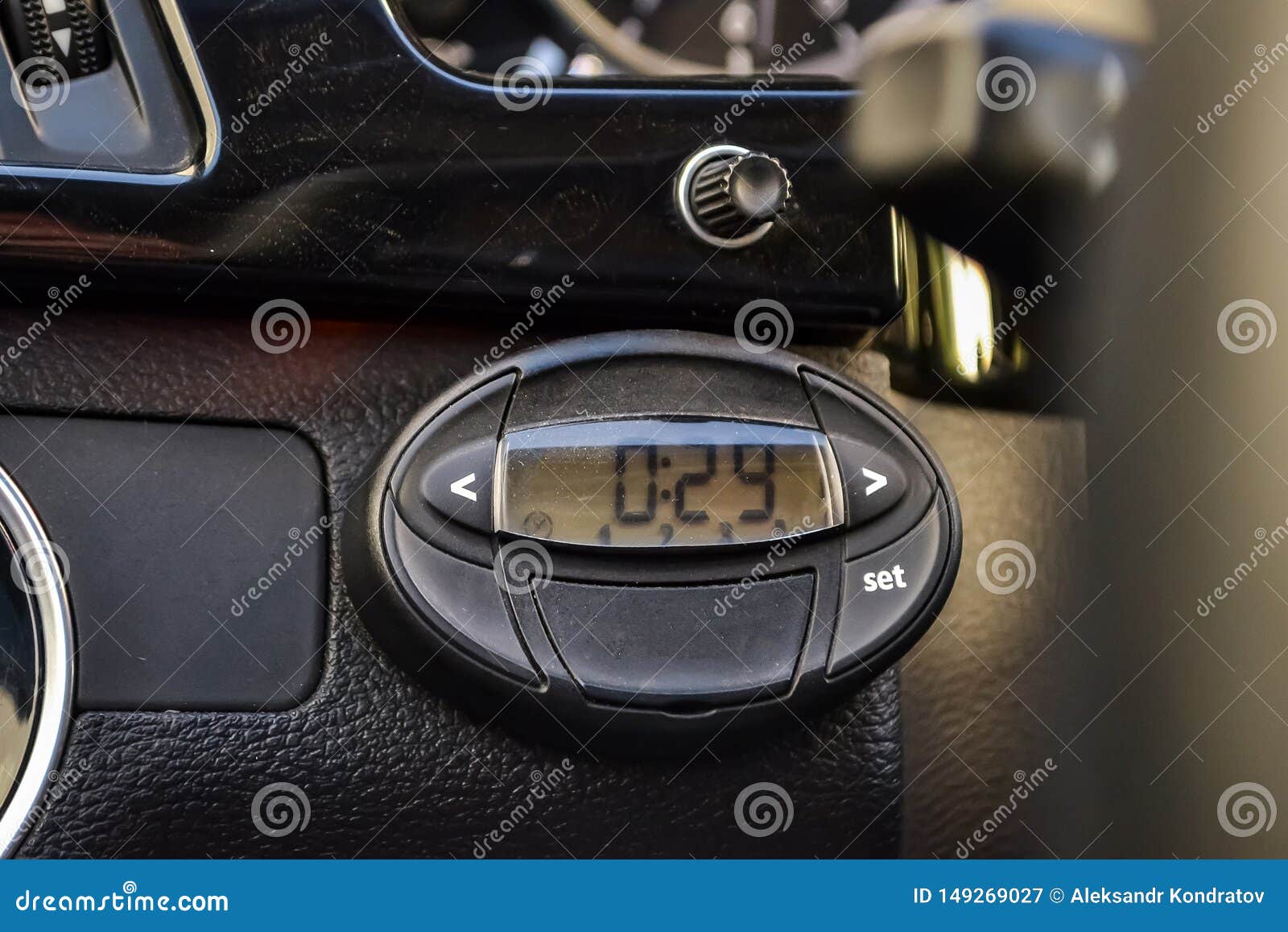 Engine and Passenger Compartment Heating Control Panel on a Black Car ...