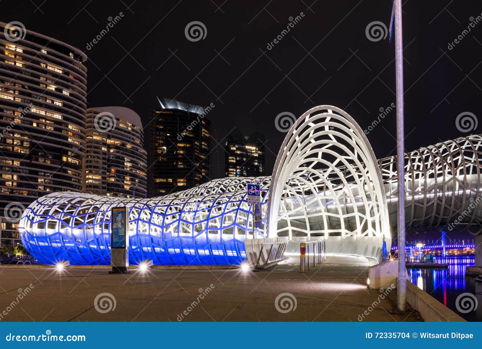 Webb Bridge with Modern Building Bakground Editorial Stock Image ...